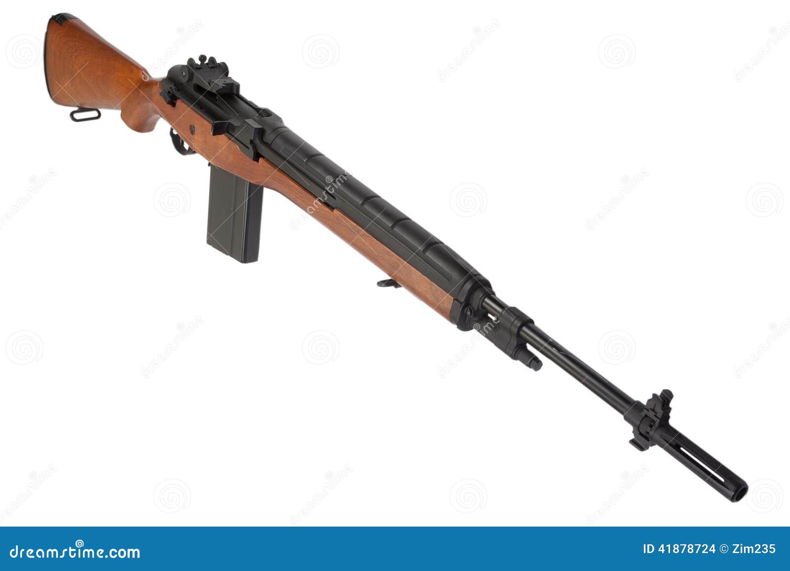 M14 rifle isolated stock photo. Image of submachine, firearms - 41878724