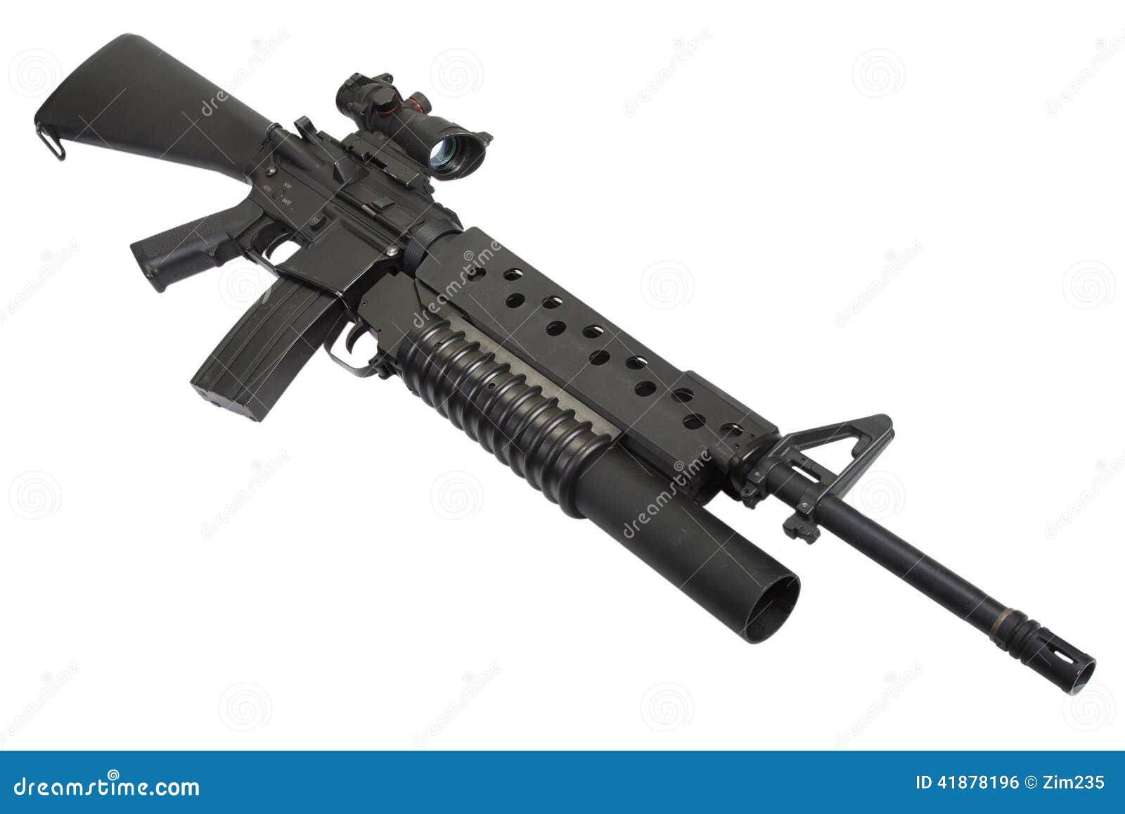 M16 Rifle with an M203 Grenade Launcher Stock Photo - Image of forces ...
