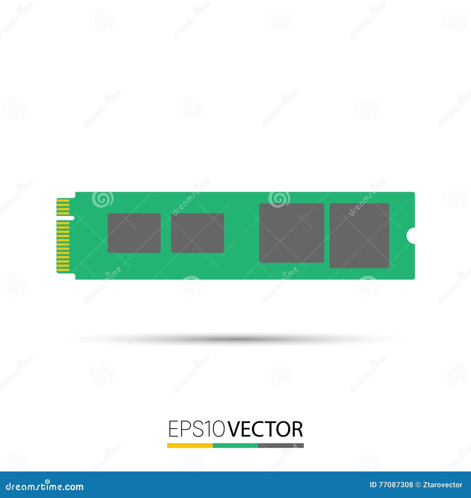 M.2 Solid State Drives stock illustration. Illustration of speed - 77087308