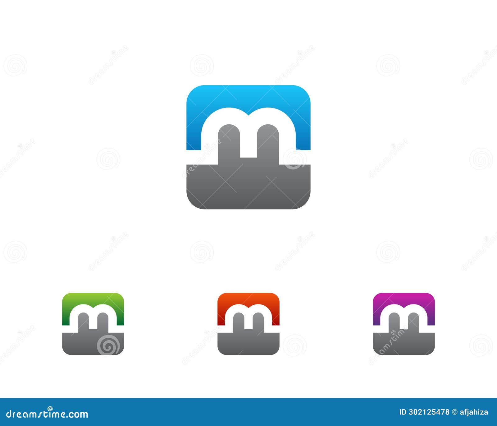 M square logo 1 template stock vector. Illustration of sign - 302125478