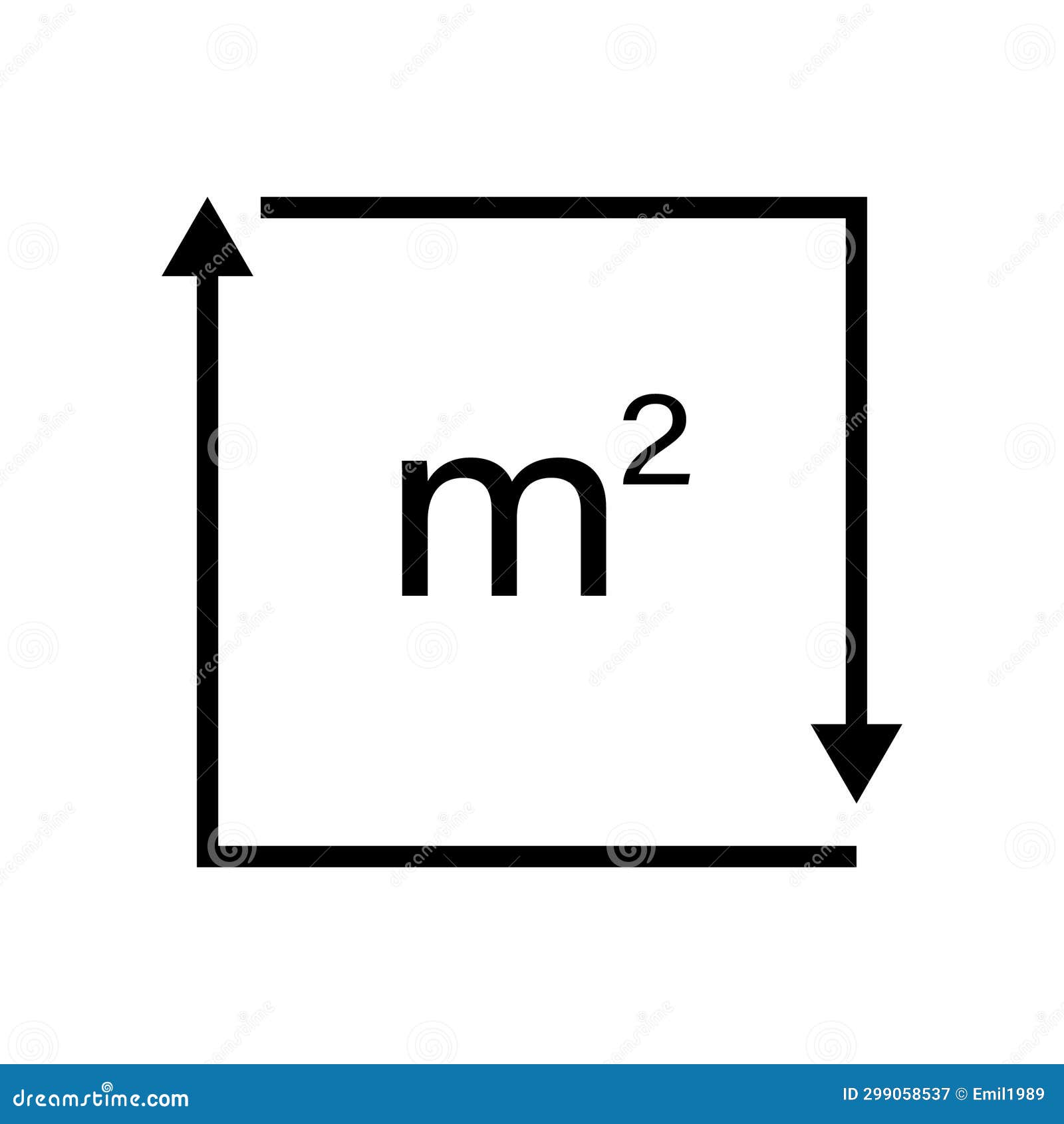 M2 Square Meter Icon with Arrows. Stock Vector - Illustration of ...
