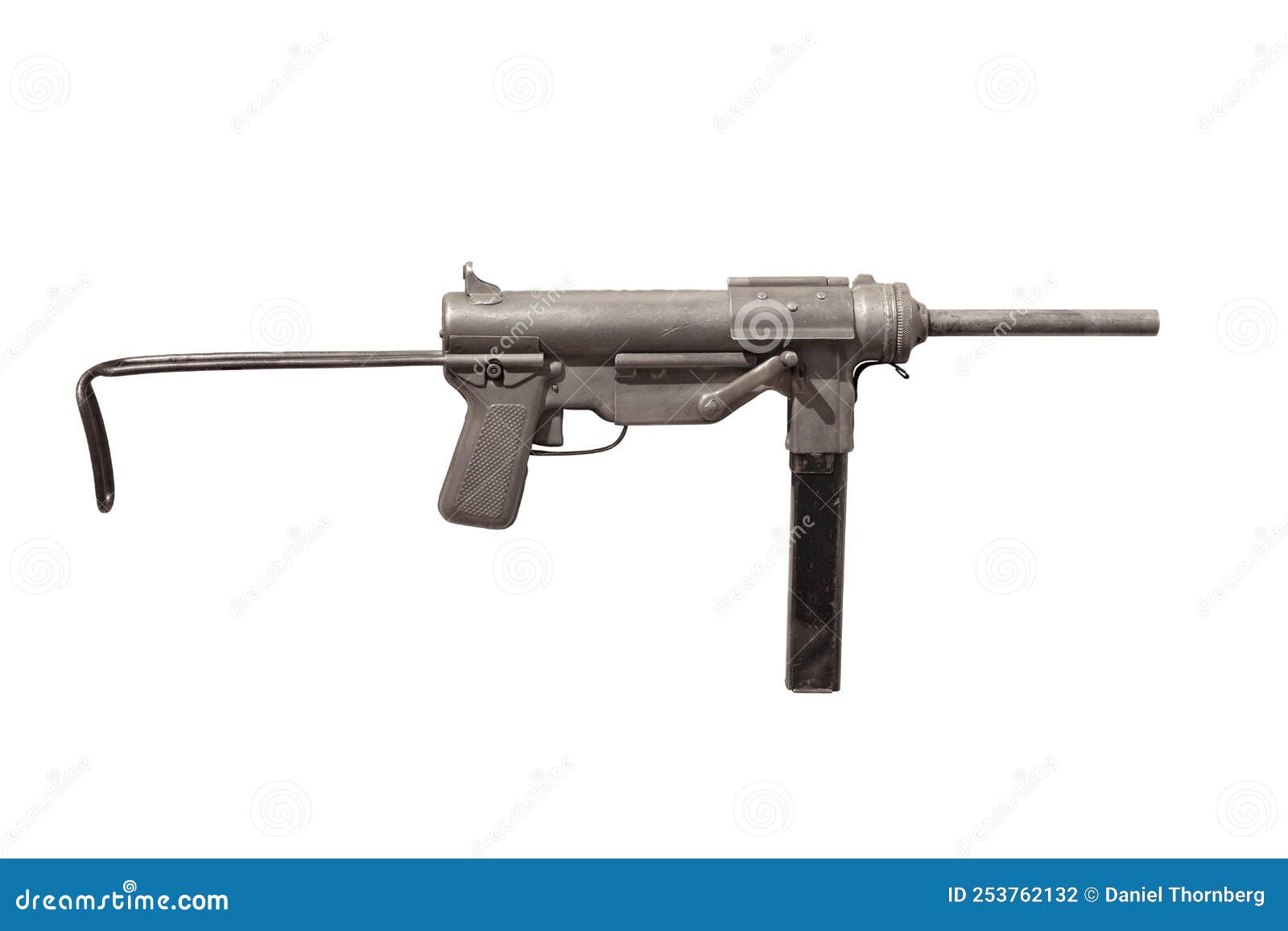 Ww2 Submachine Gun Isolated On A White Background Stock Photography ...
