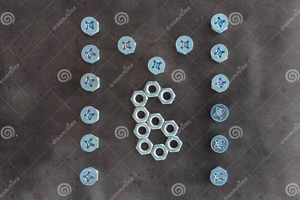 M6 symbol stock image. Image of font, abstract, metal - 53733985