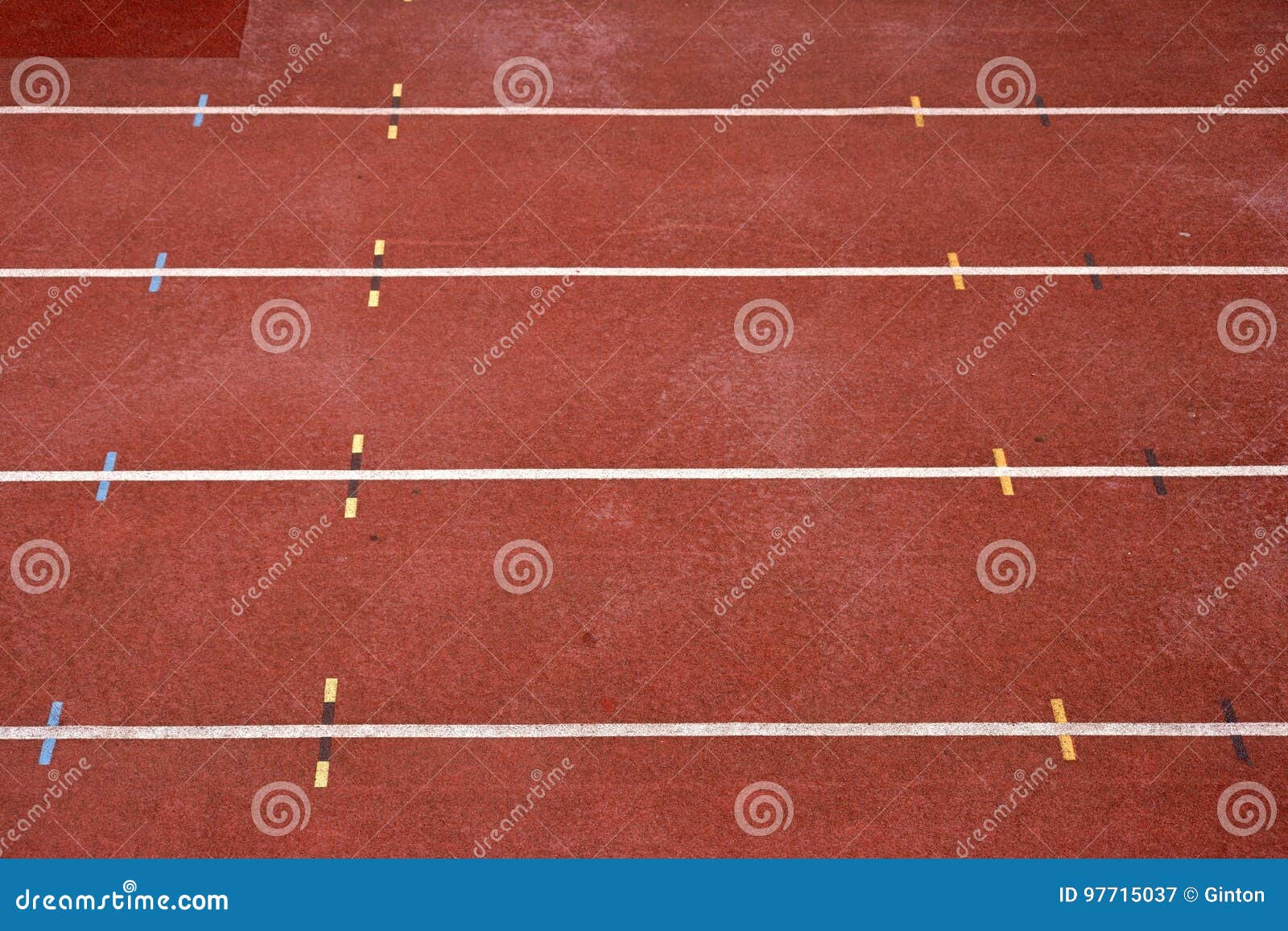100 m track stock image. Image of 100m, rubber, training - 97715037