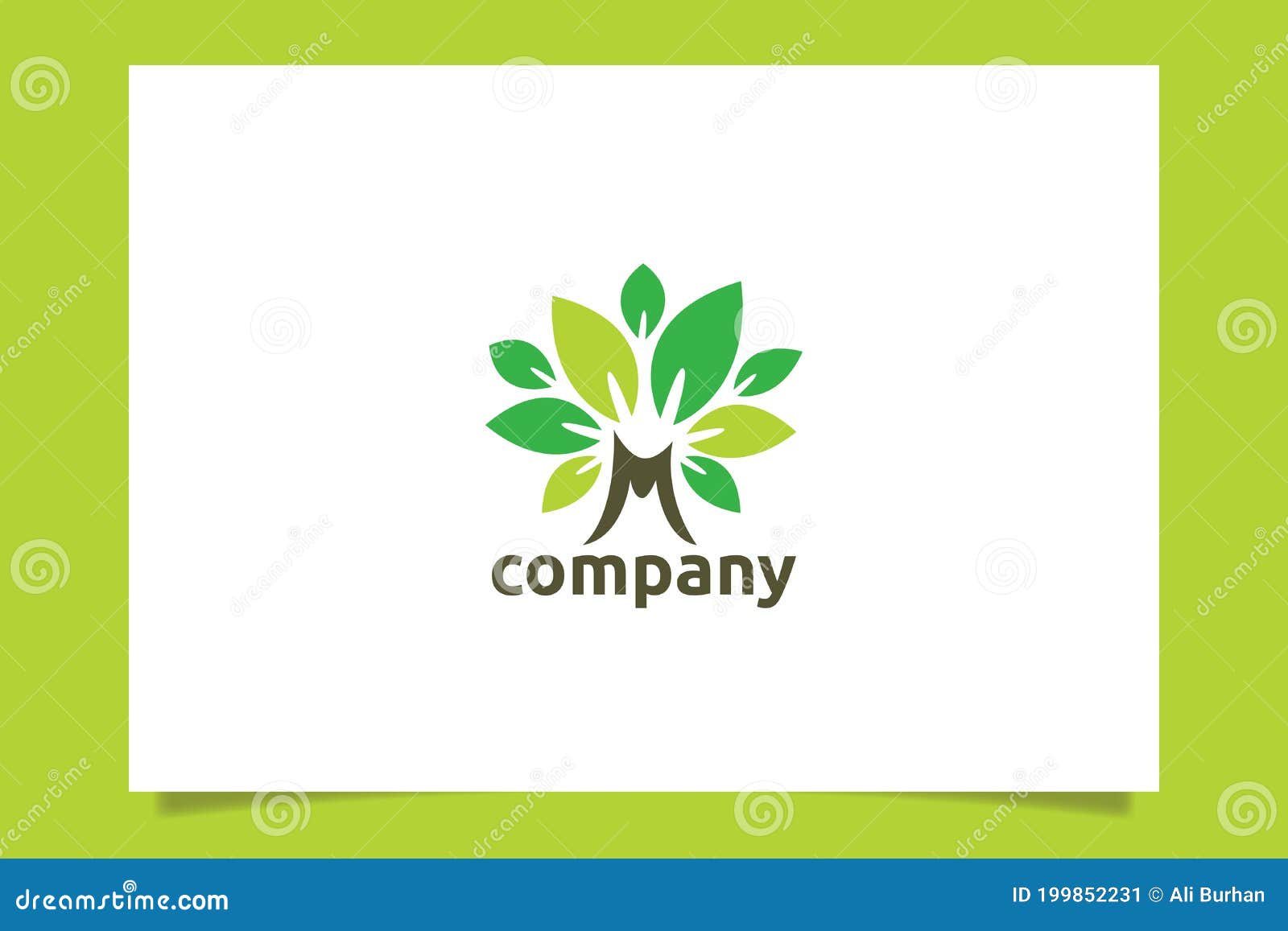 M tree logo vector graphic stock vector. Illustration of logotype ...