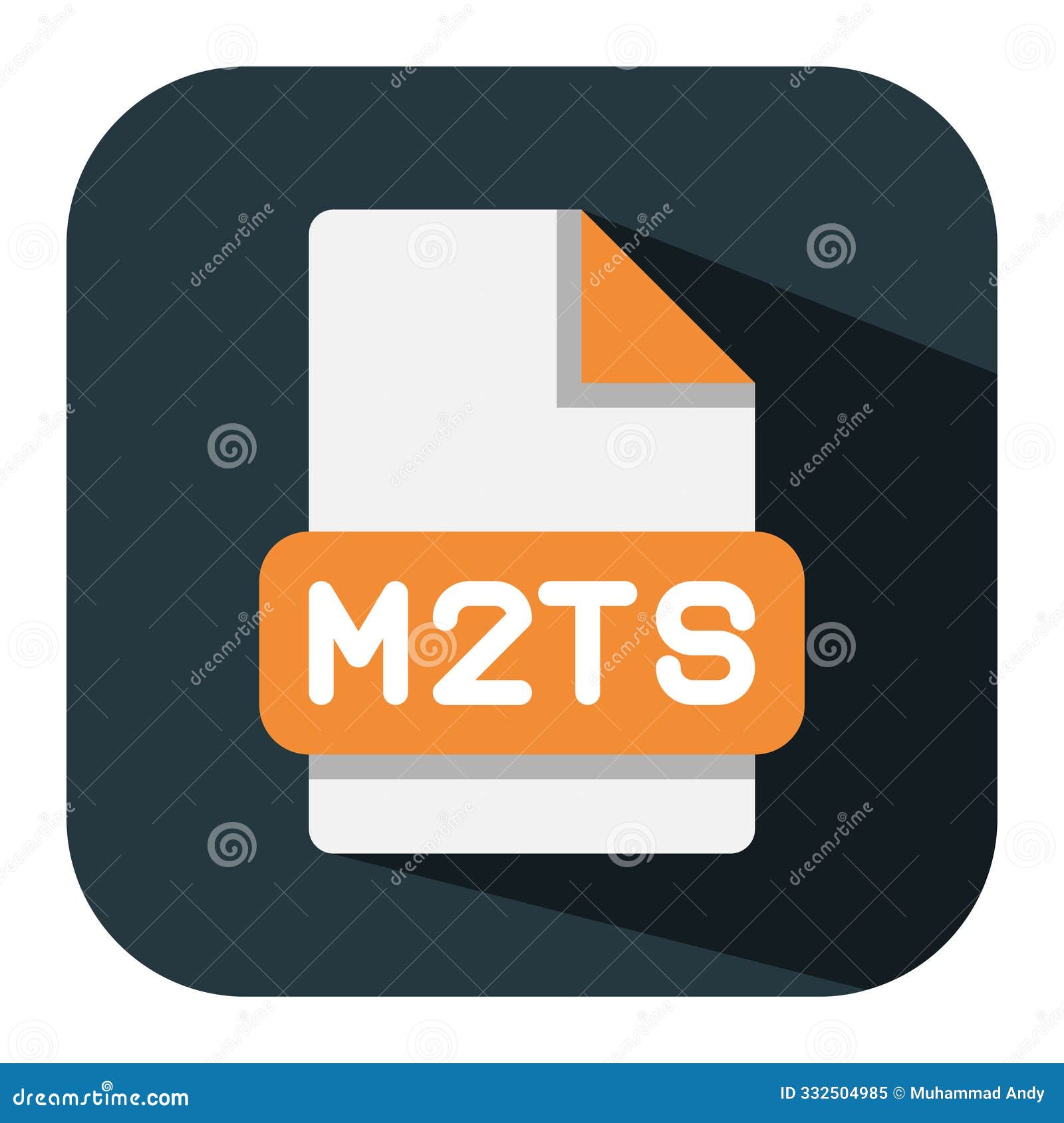 M2ts File Type Flat Icon. Video Extension, Document, Format, Folder ...