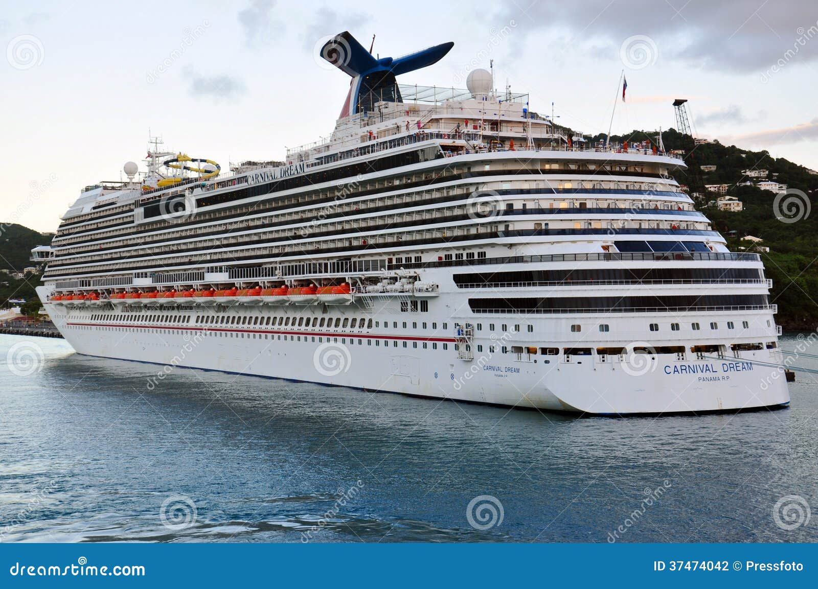 Carnival Dream Cruise Ship Anchors At The Port Of George Town, Grand ...