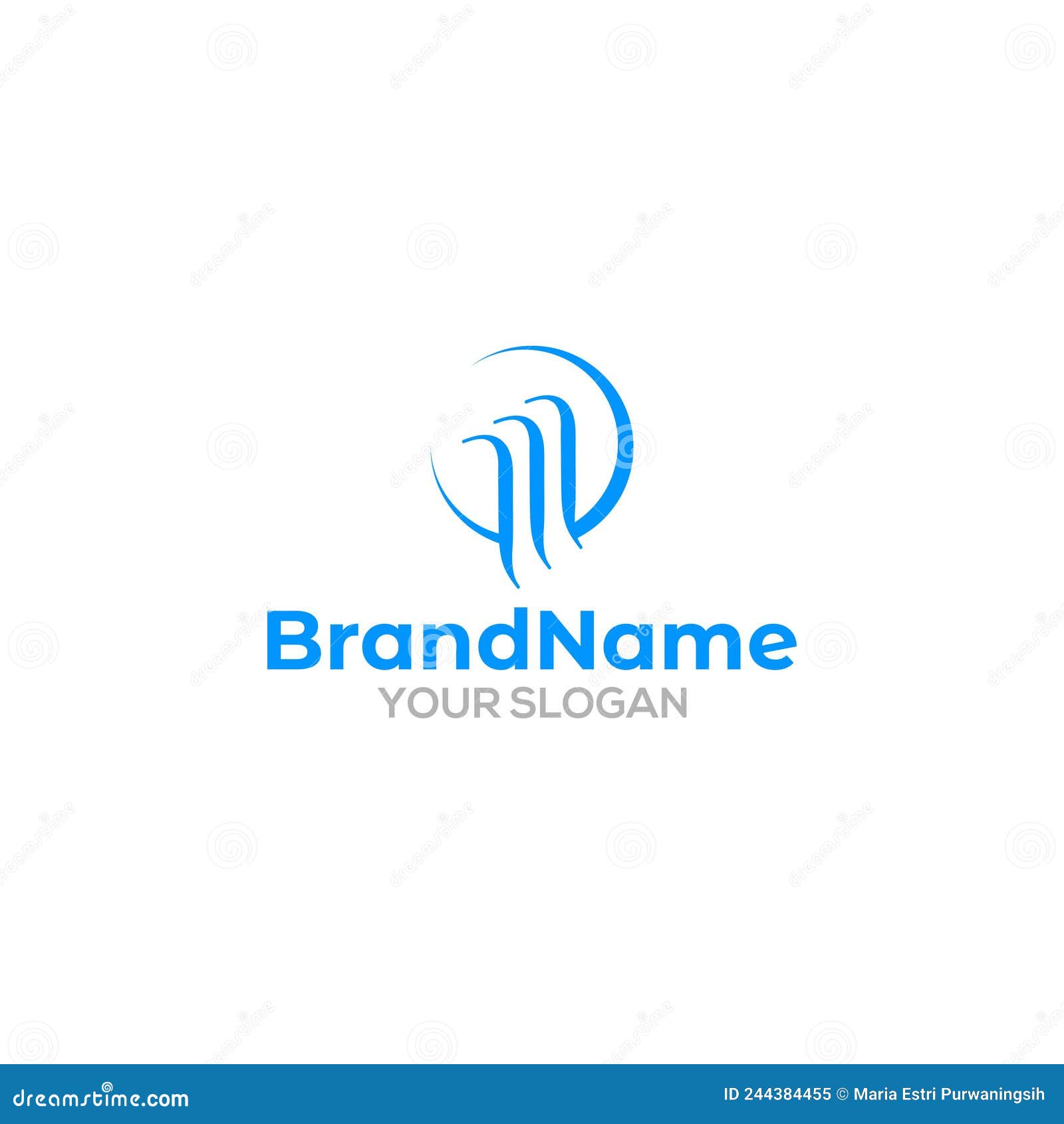 M Waterfall Logo Design Vector Stock Vector - Illustration of business ...