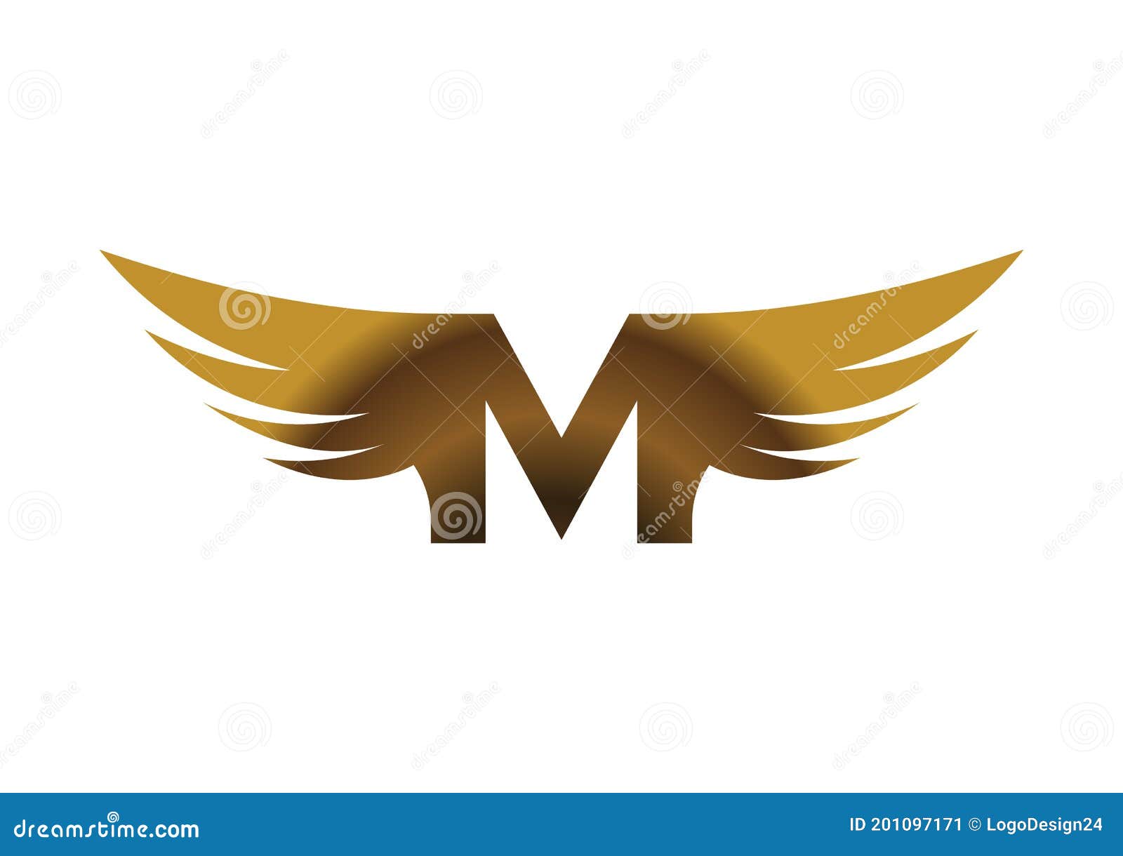 M Wings Alphabet Logo Design Template Stock Vector - Illustration of ...