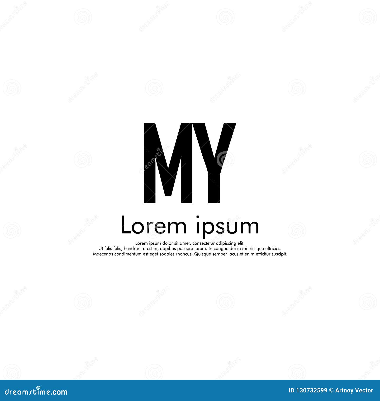 M Y MY Vector Initial Abstract Logo Concept Stock Illustration ...