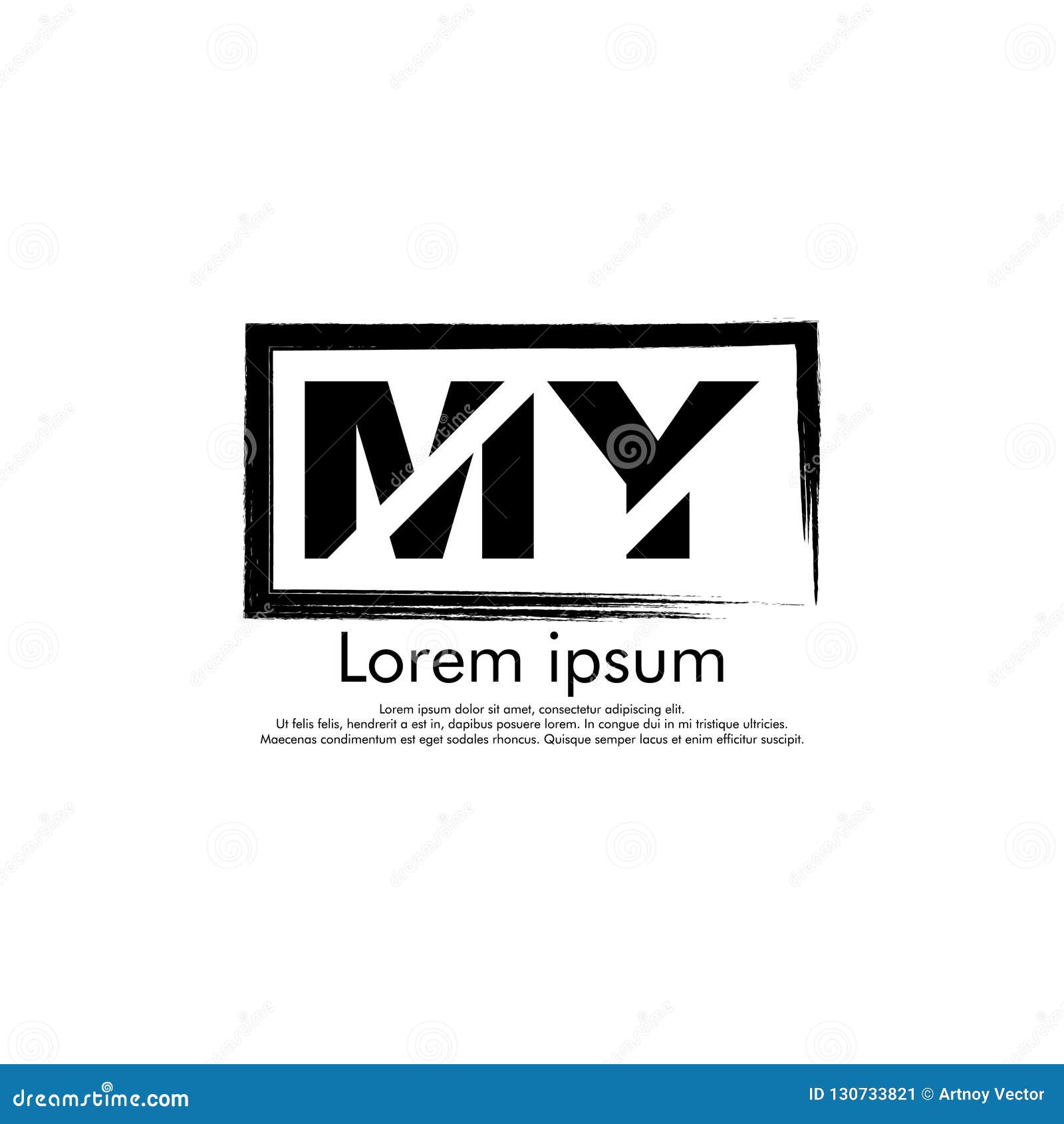 M Y MY Vector Initial Abstract Logo Concept Stock Illustration ...