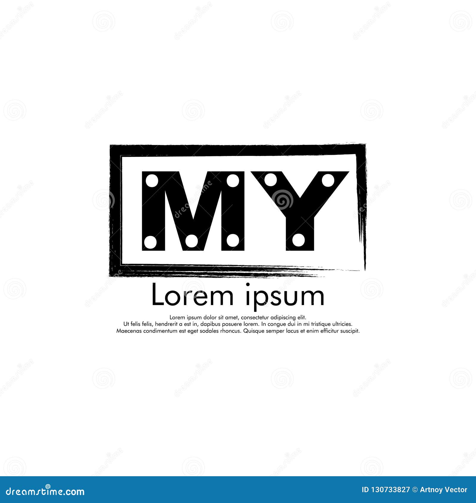 M Y MY Vector Initial Abstract Logo Concept Stock Illustration ...