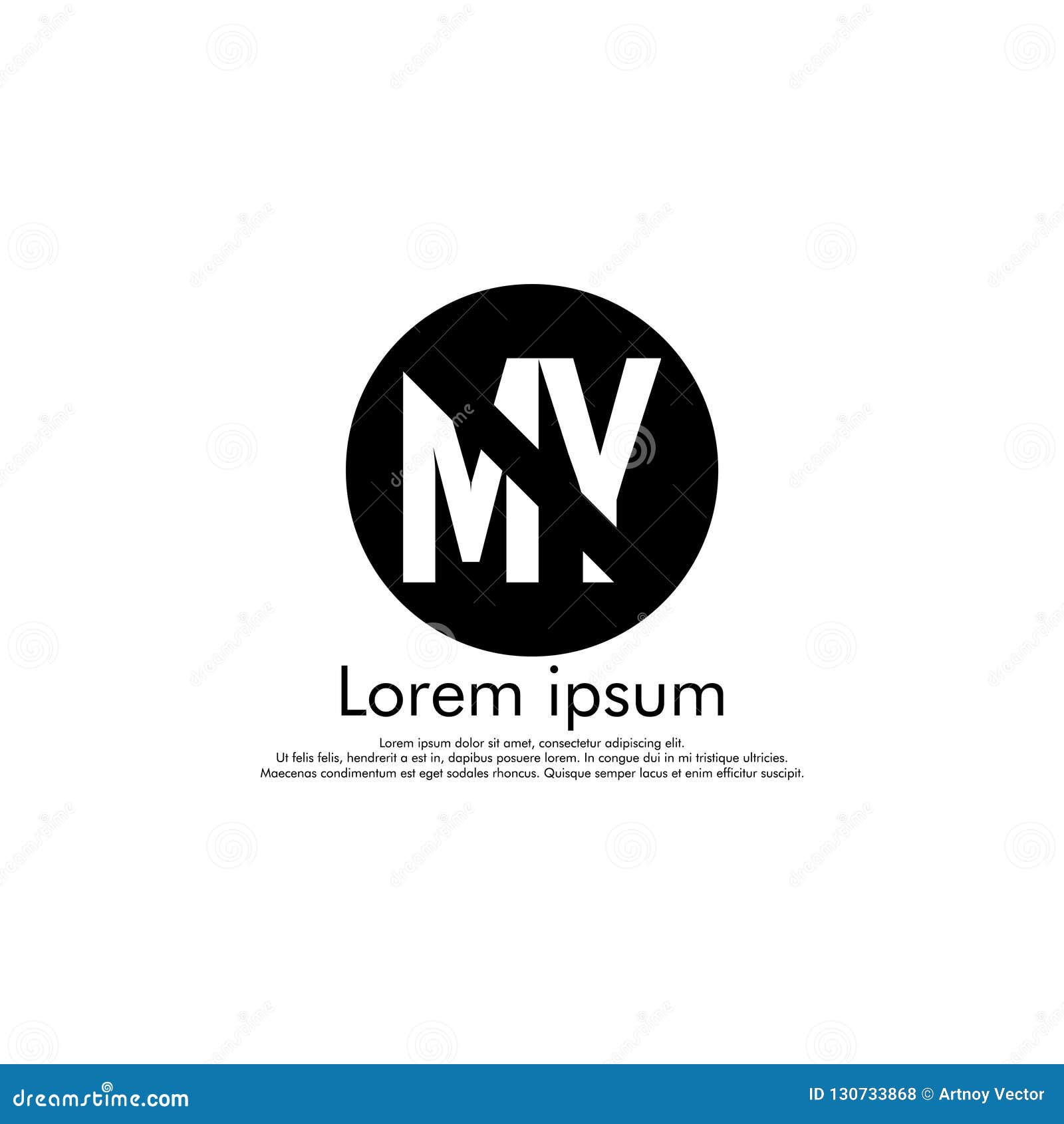 M Y MY Vector Initial Abstract Logo Concept Stock Illustration ...
