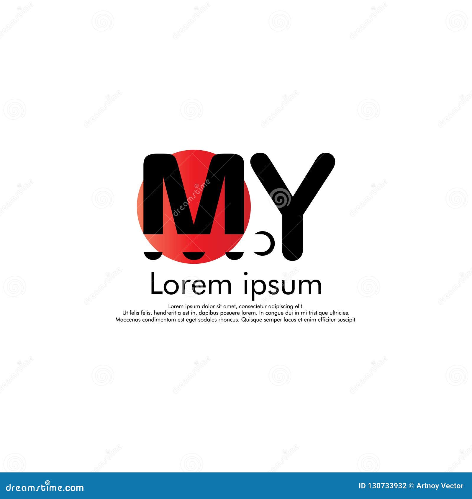 M Y MY Vector Initial Abstract Logo Concept Stock Illustration ...