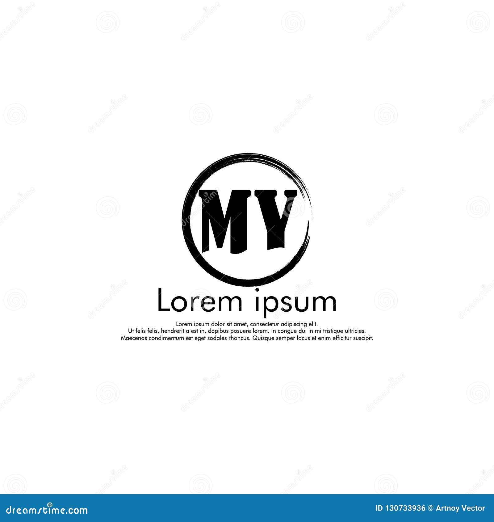 M Y MY Vector Initial Abstract Logo Concept Stock Illustration ...