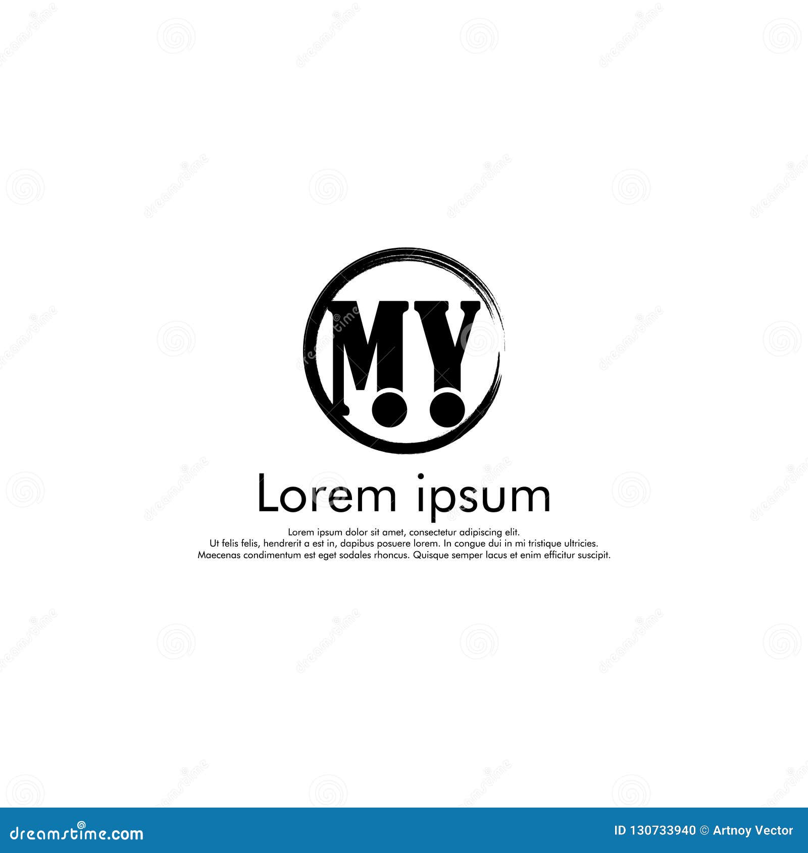M Y MY Vector Initial Abstract Logo Concept Stock Illustration ...