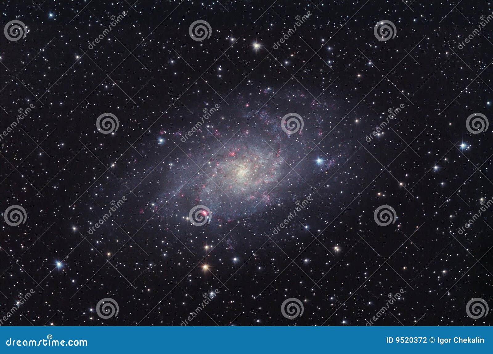 M33 Galaxy in Triangulum Constellation. Stock Photo - Image of infinity ...