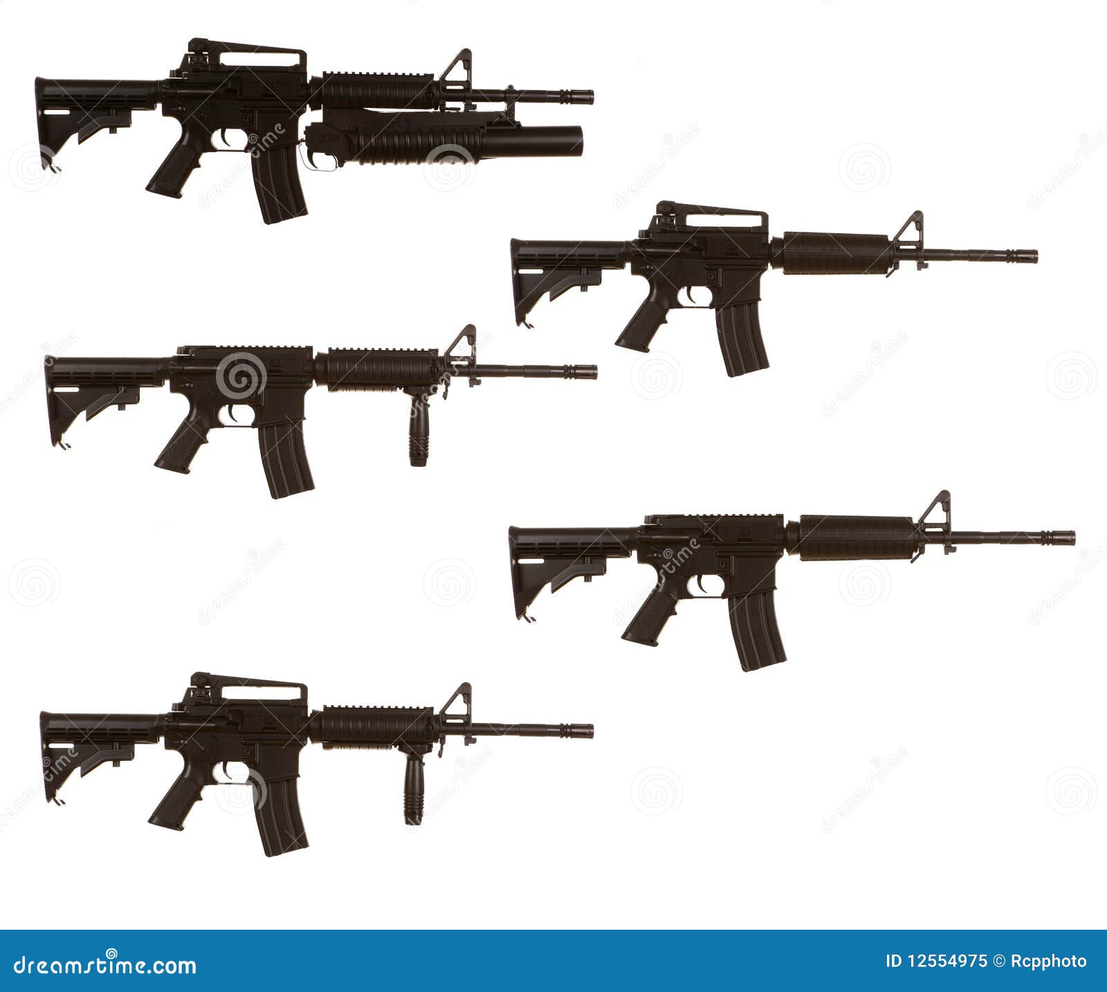 M4 Assault Rifle Variants stock image. Image of ar15 - 12554975