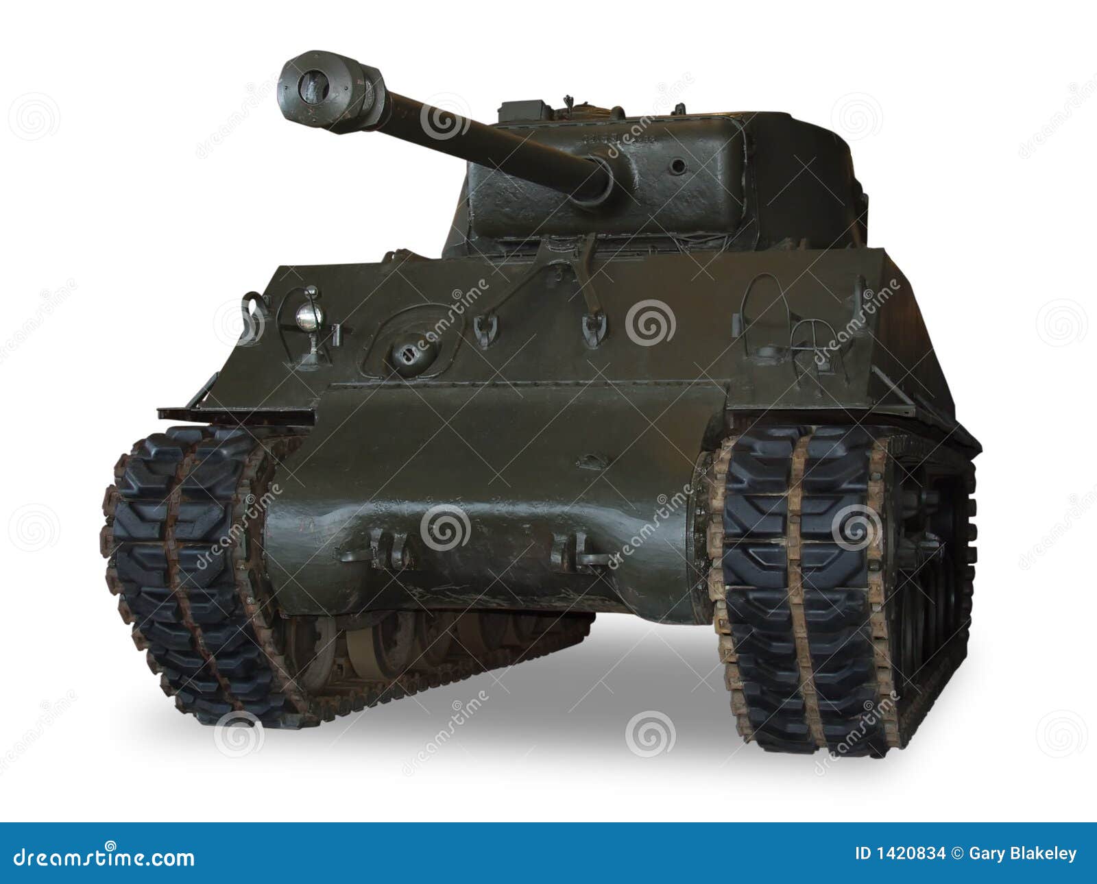 M4 De Tank Van Sherman Op Wit Stock Foto - Image of leger, strijd: 1420834