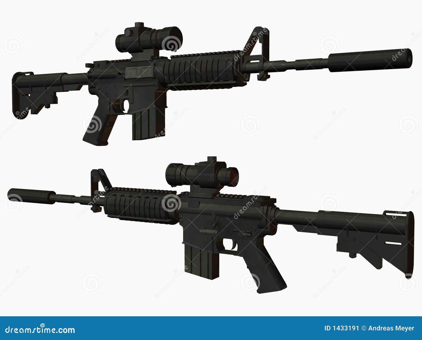 M4 Weapon stock illustration. Illustration of rifle, military - 1433191
