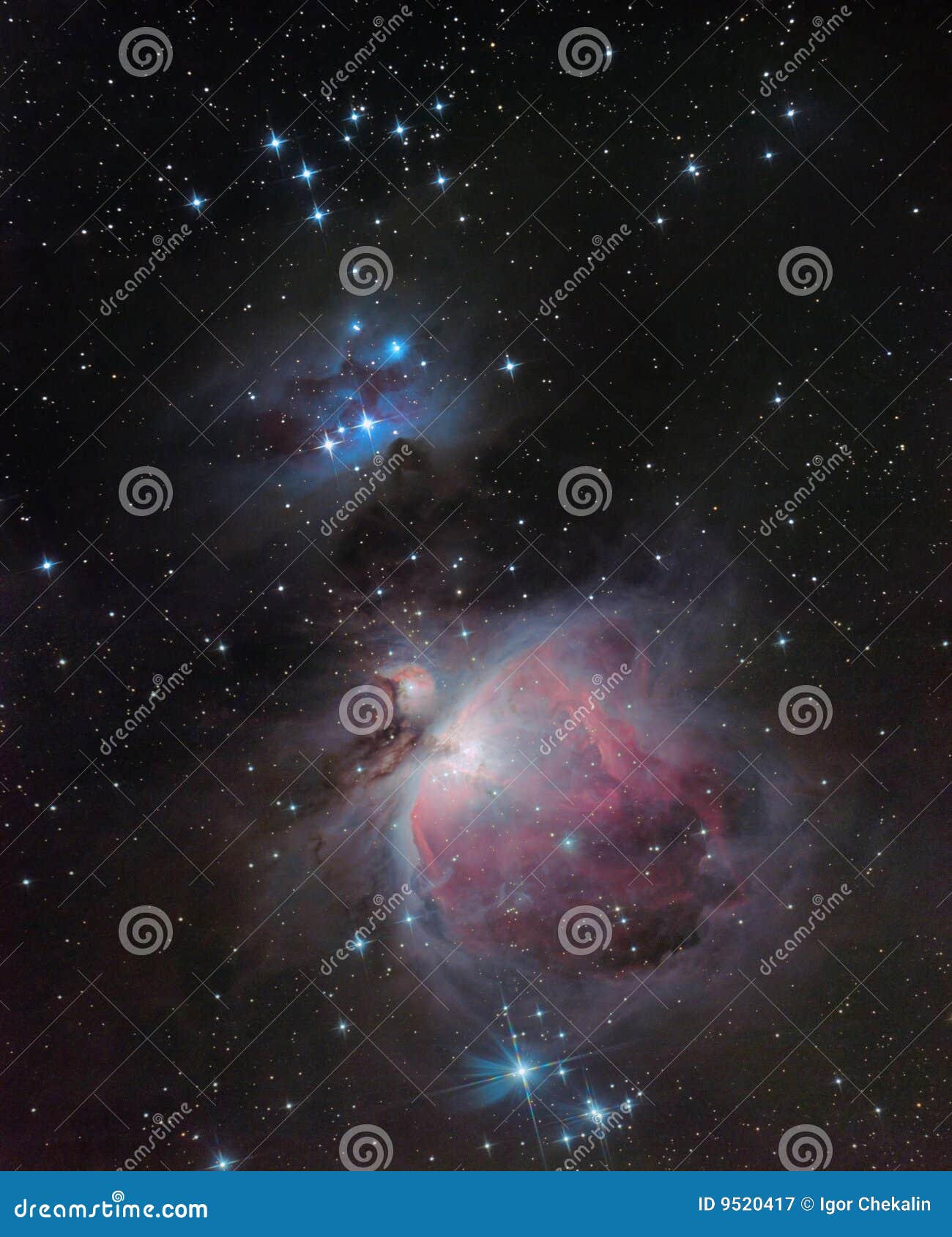 M42, nebulosa de Orion imagem de stock. Imagem de noite - 9520417