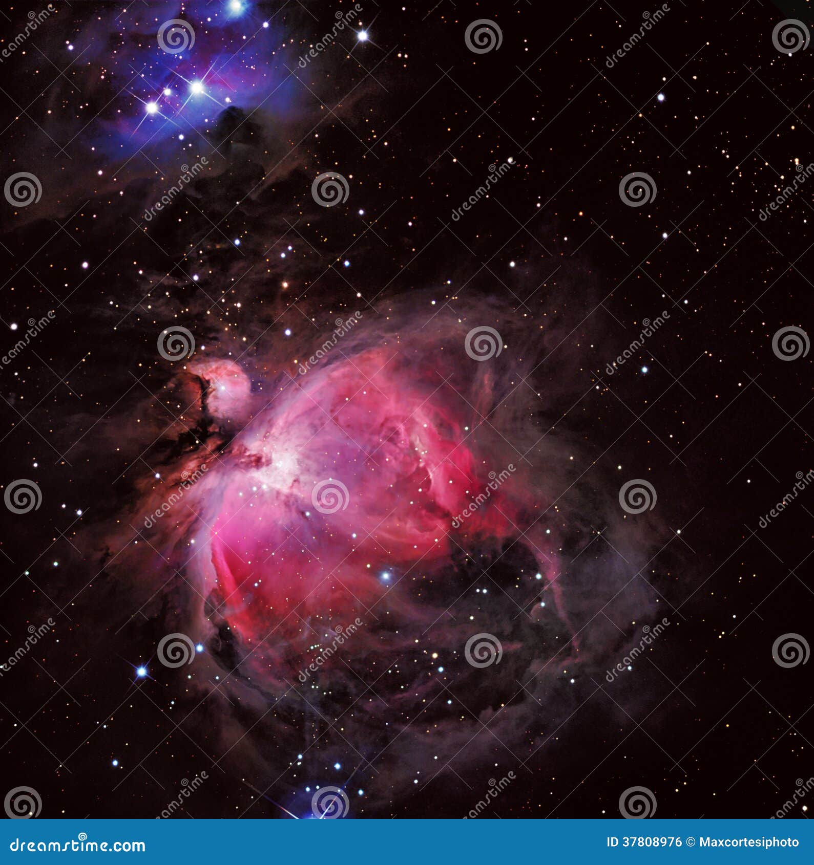 M42 Orion Nebula stock illustration. Illustration of stars - 37808976