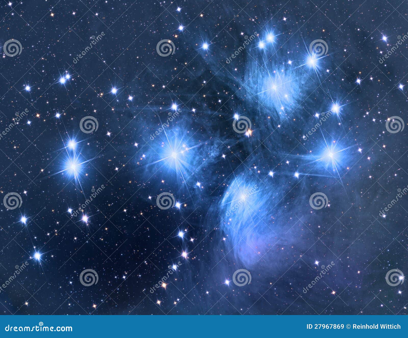 M45 Pleiades stock image. Image of dark, comet, celestial - 27967869
