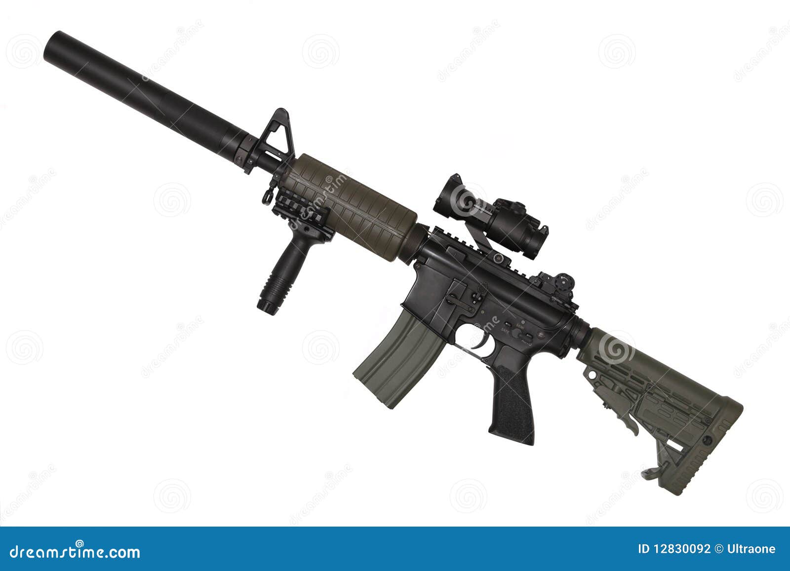 M4A1 custom stock photo. Image of paramilitary, sight - 12830092
