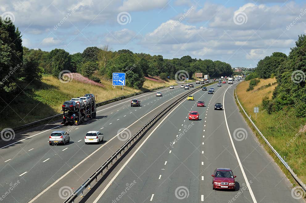 M61 motorway stock image. Image of wigan, fast, road - 20881681