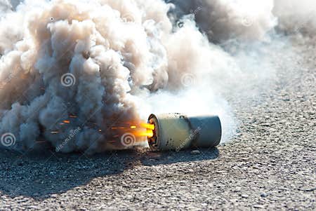 M8 HC Smoke Grenade stock photo. Image of military, device - 17875038