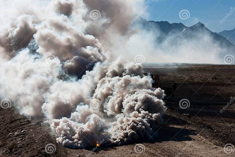 M8 HC Smoke Grenade stock photo. Image of device, white - 18905118