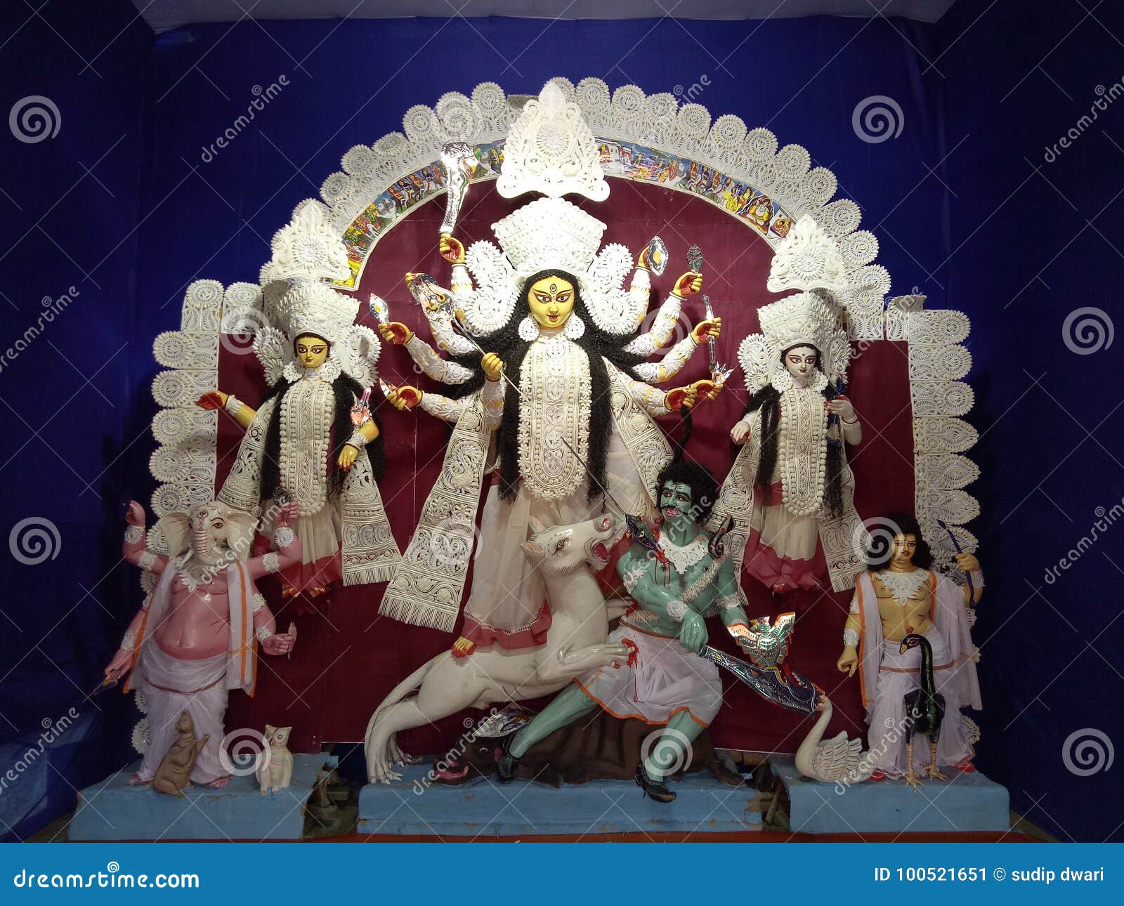 Ma Durga idol thakur stock image. Image of powerofgod - 100521651