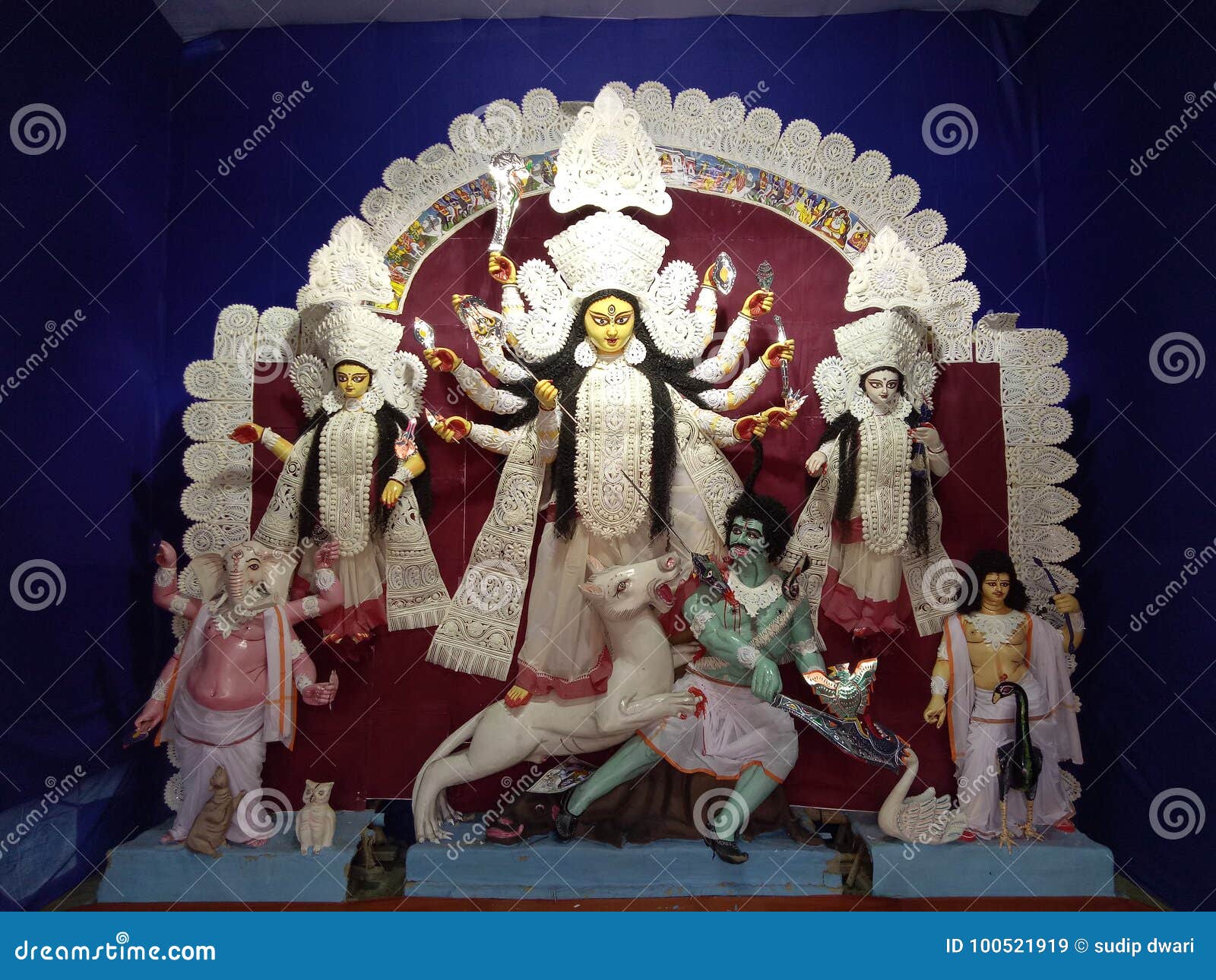 Ma Durga idol thakur stock image. Image of madebymud - 100521919