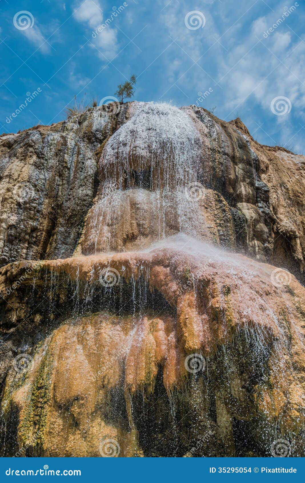 Ma in Hot Springs Waterfall Jordan Stock Photo - Image of east, middle ...