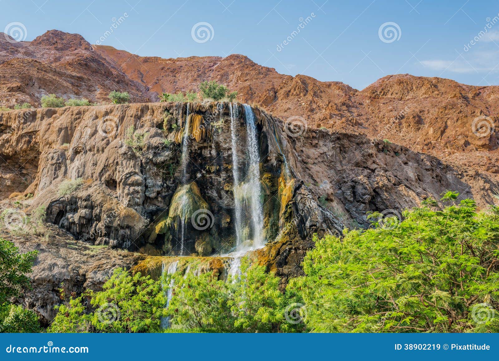 Ma in Hot Springs Waterfall Jordan Stock Image - Image of destination ...