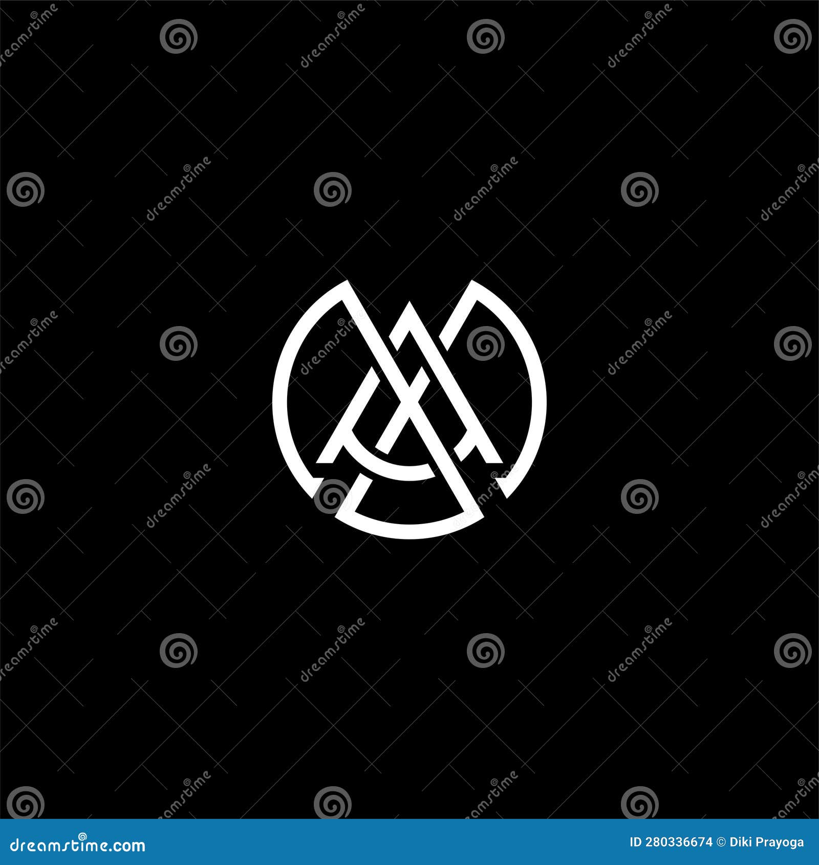 MA Initial Monogram Logo Design for Image Stock Illustration ...