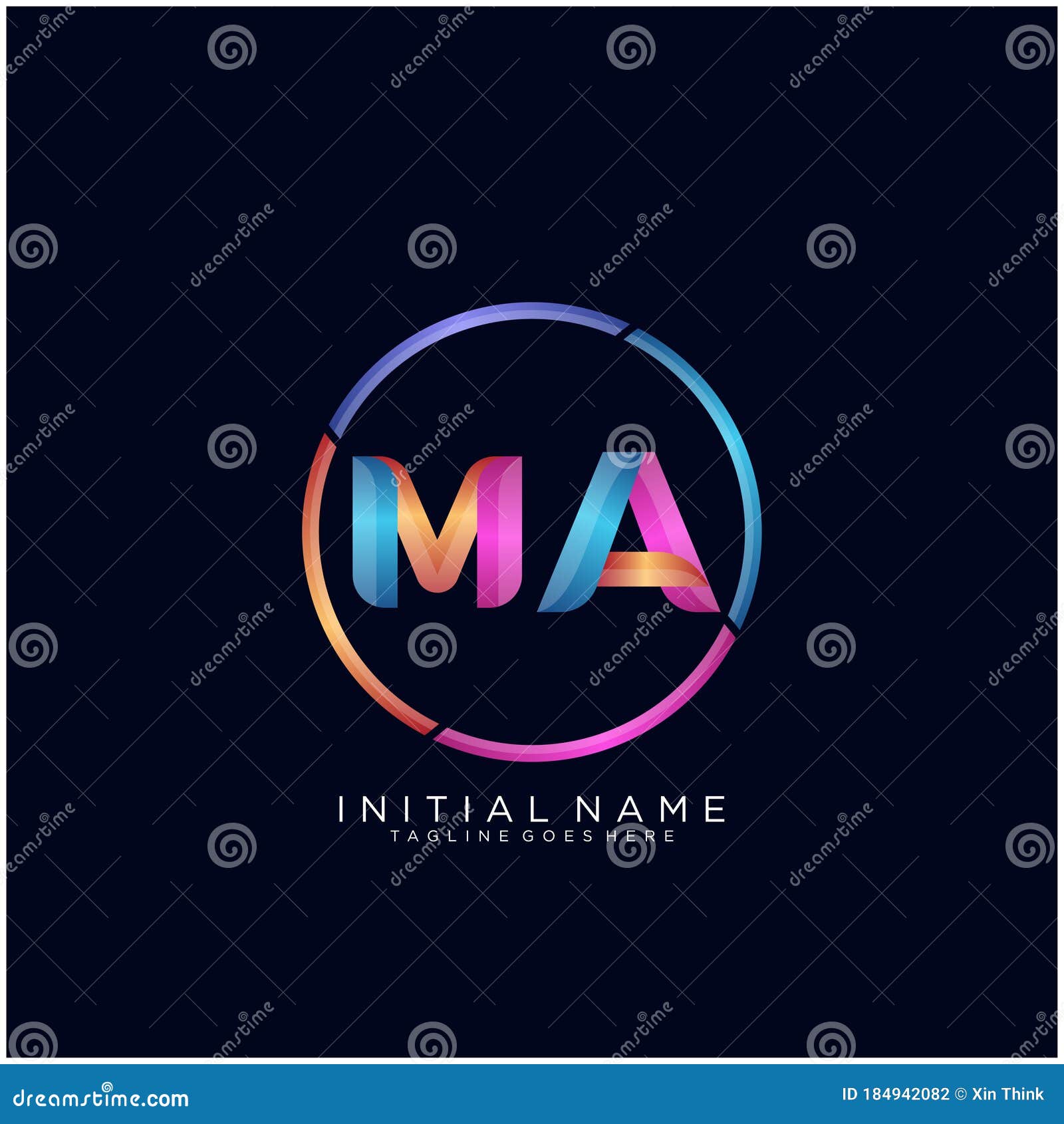 MA Letter Logo Icon Design Template Elements Stock Vector ...