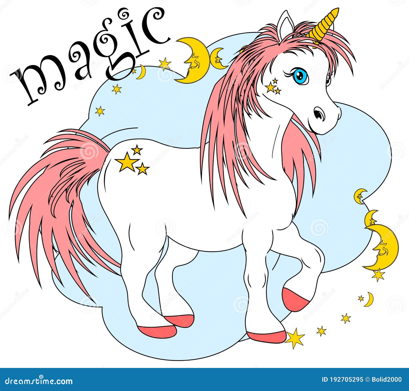 Ma licorne rose illustration stock. Illustration du illustration ...
