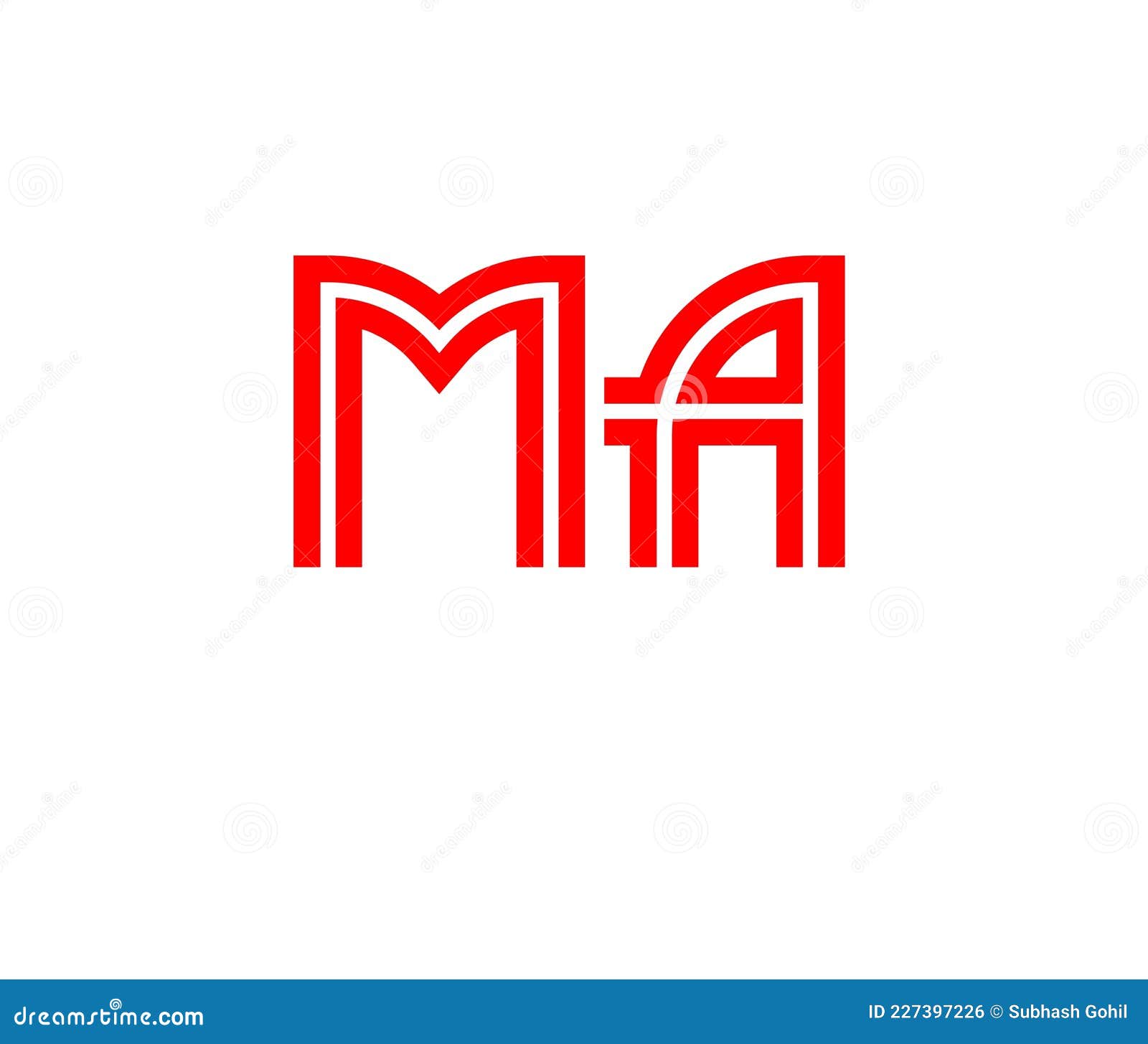 Ma logo design stock illustration. Illustration of advertising - 227397226