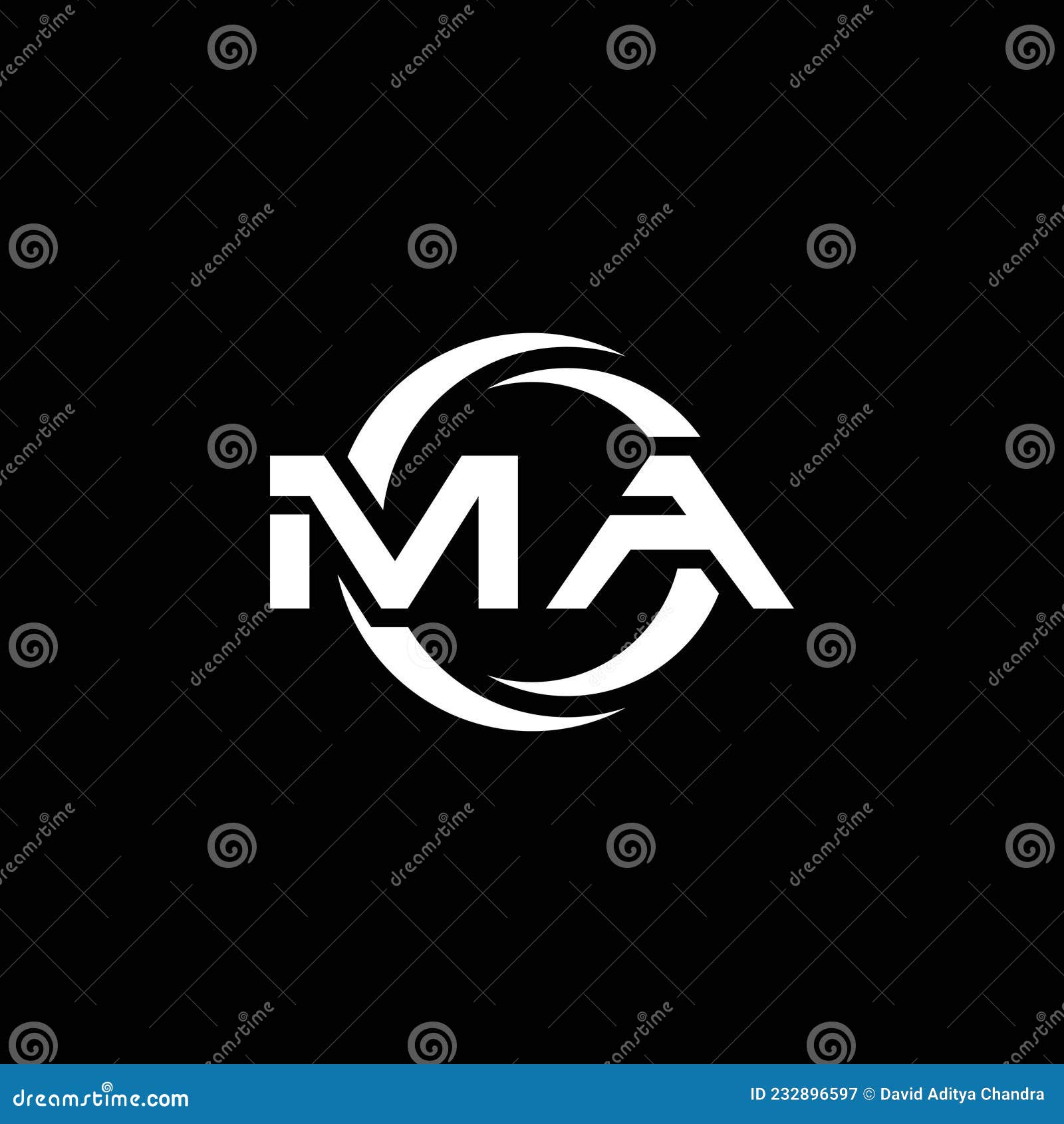 MA Logo Monogram Design Template Stock Vector - Illustration of ...