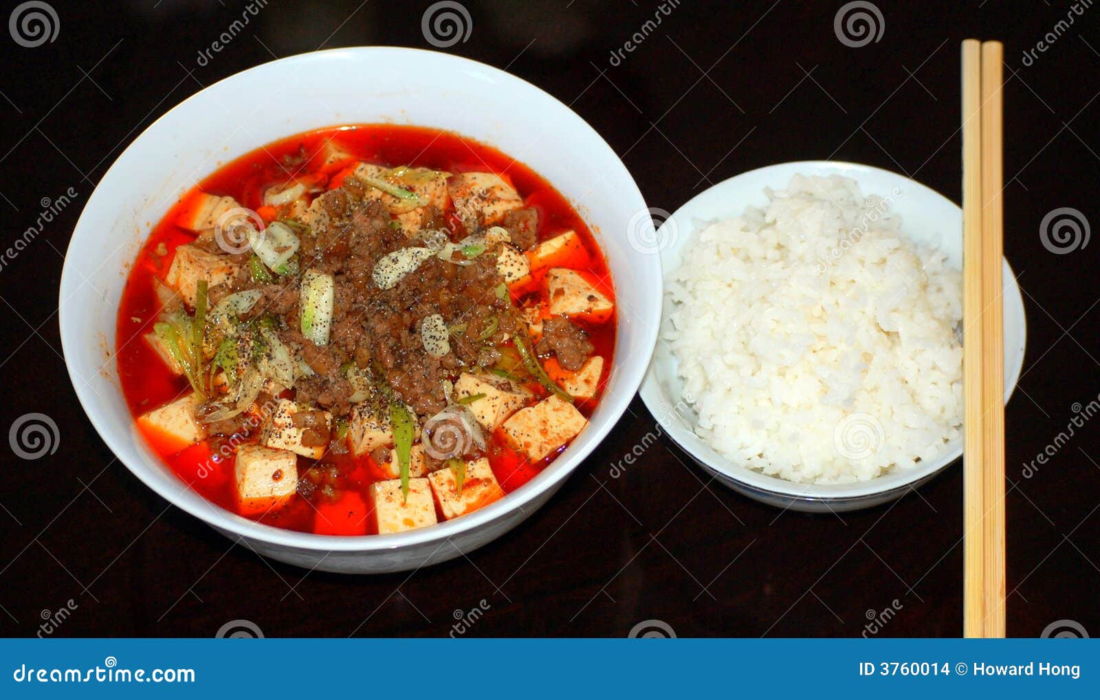 Ma po tofu stock photo. Image of restaurant, spicy, rice - 3760014