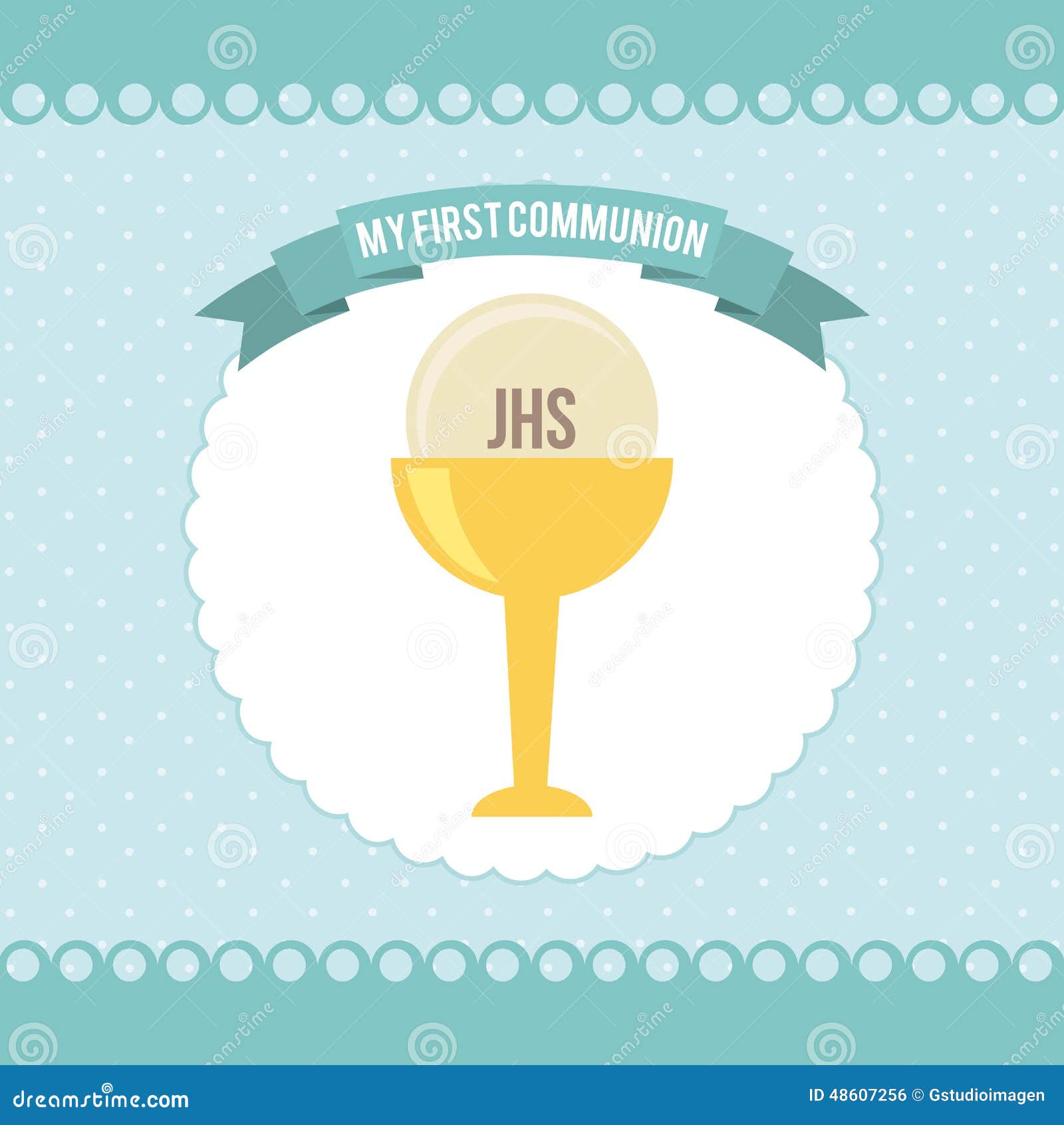 Ma première communion illustration stock. Illustration du simple - 48607256