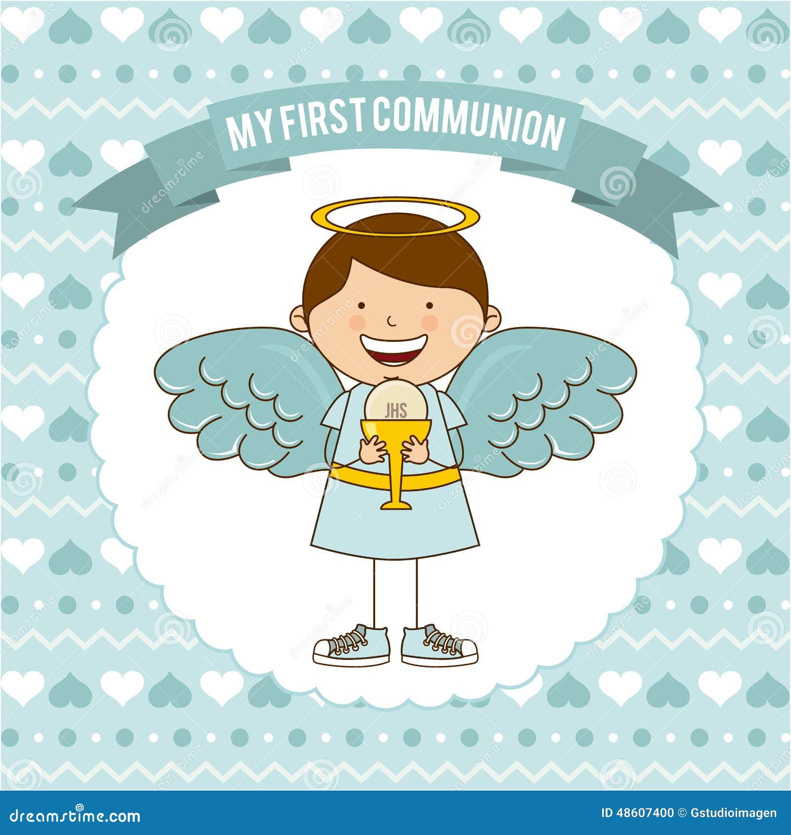Ma première communion illustration stock. Illustration du bande - 48607400