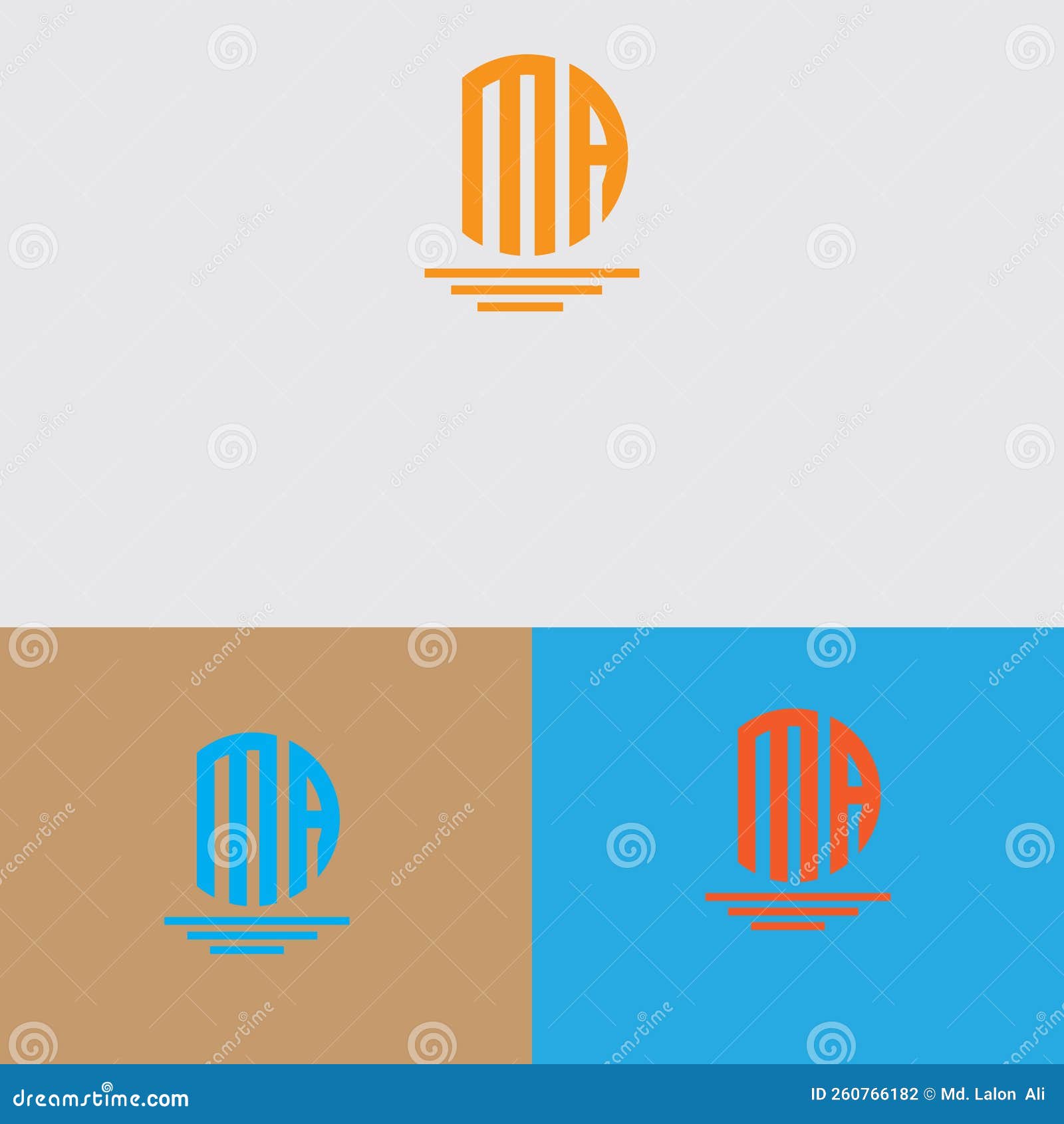 MA Simple Monogram Logo Vector Stock Vector - Illustration of circle ...