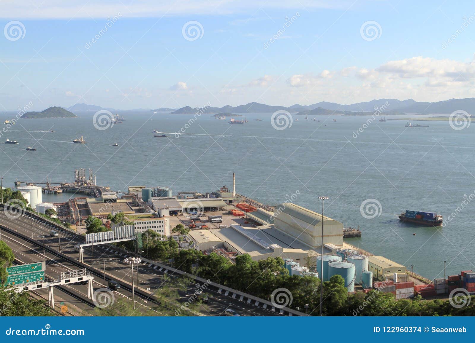 The Ma Wan Channel at Hong Kong Stock Photo - Image of maintenance ...