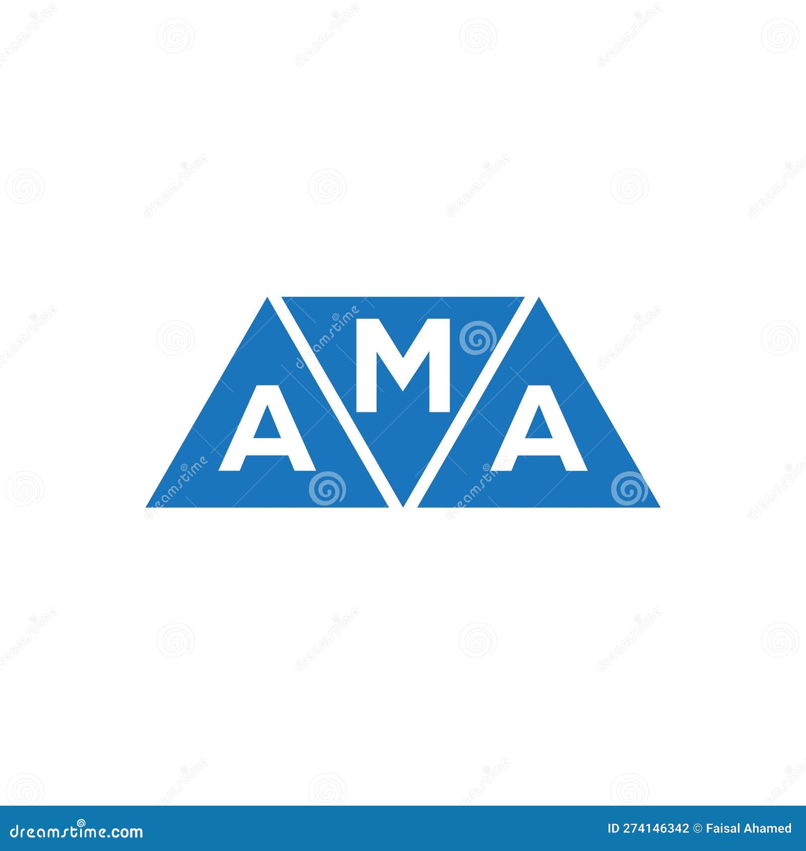 MAA Abstract Initial Logo Design on White Background. MAA Creative ...
