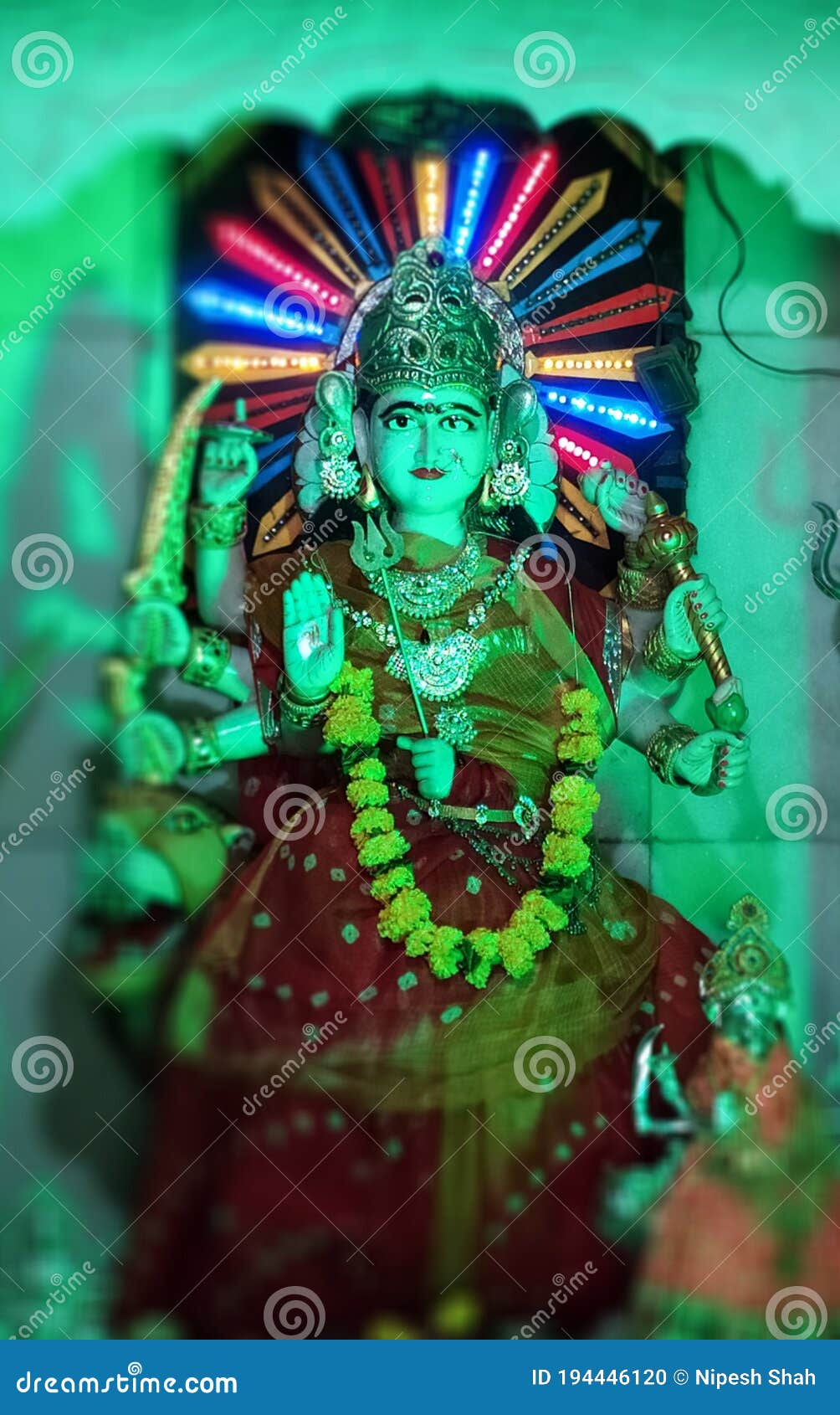 Maa Amba Hindu Ambica Devi Godess Stock Photo - Image of festival ...