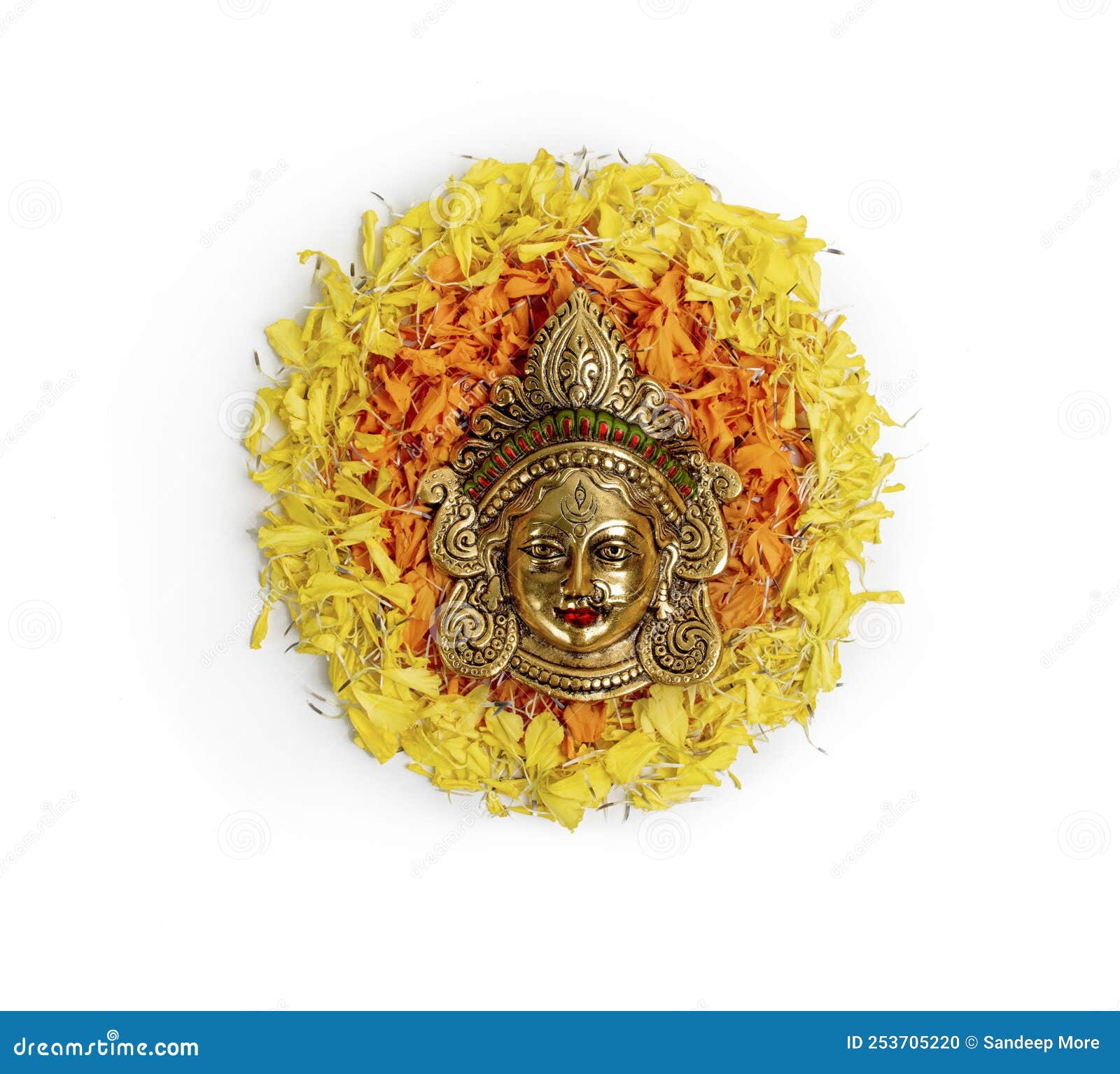Maa Durga Face in Happy Durga Puja Subh Navratri Background Stock Photo ...