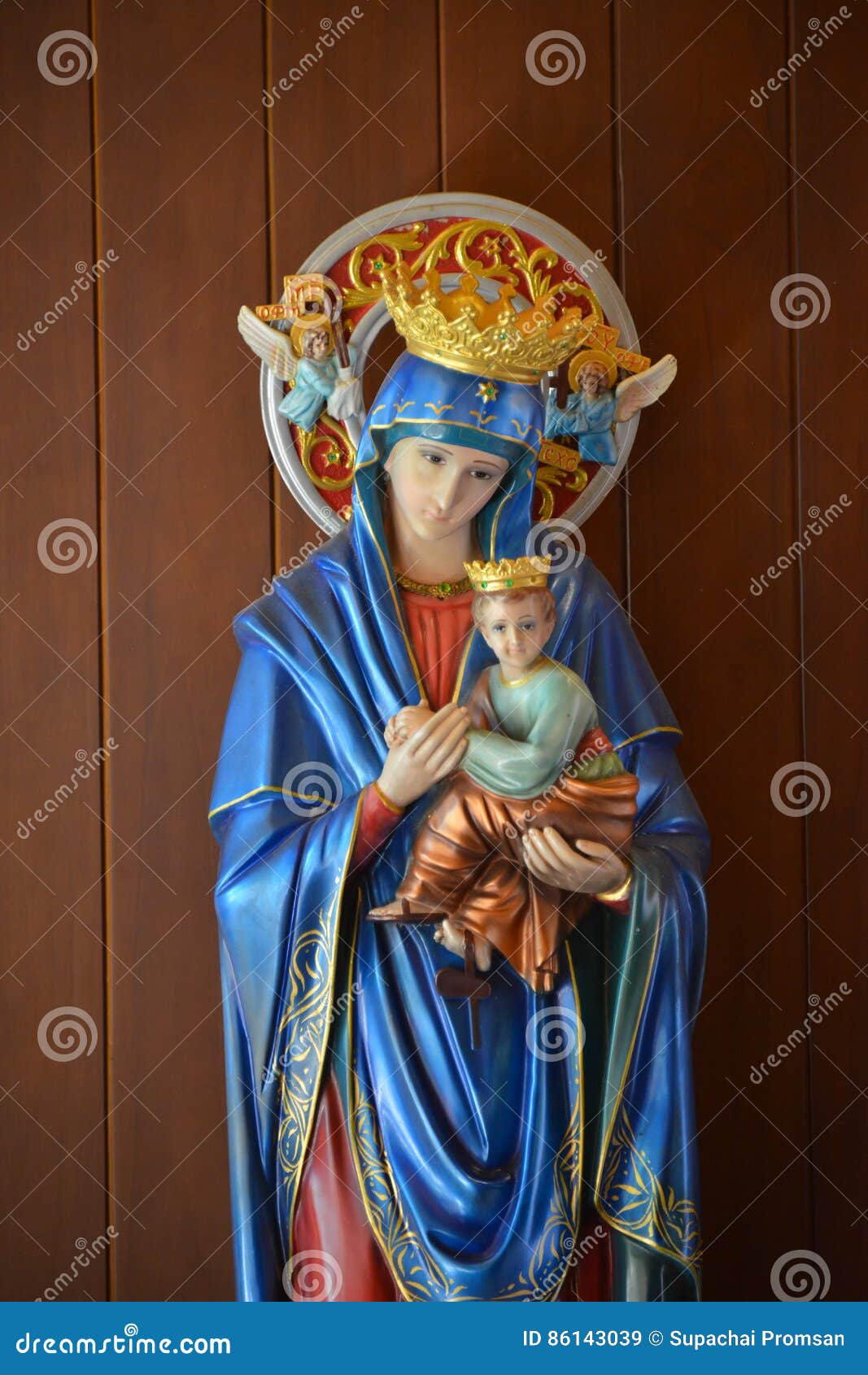 Maagdelijke Katholieke Mary Stock Afbeelding - Image of kapel, handen ...