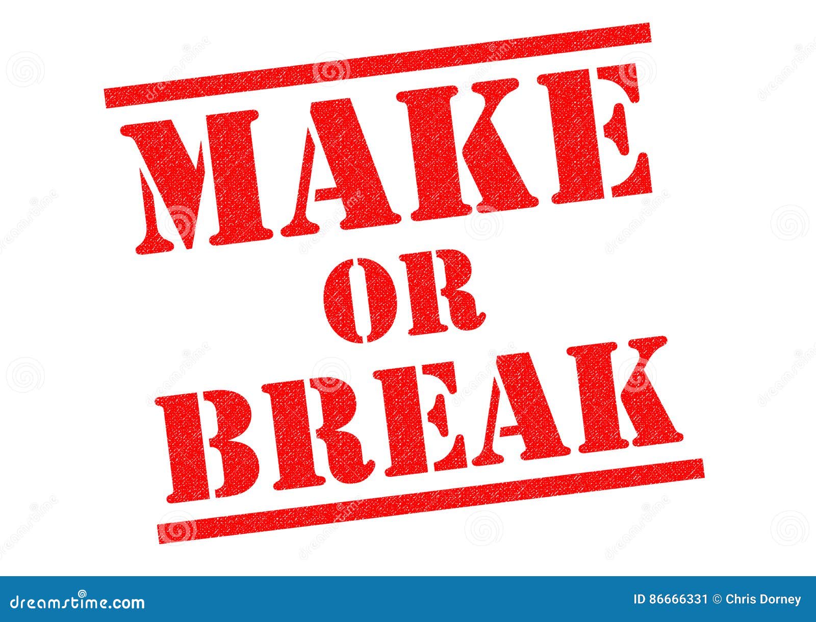 Maak of breek stock illustratie. Illustration of illustratie - 86666331